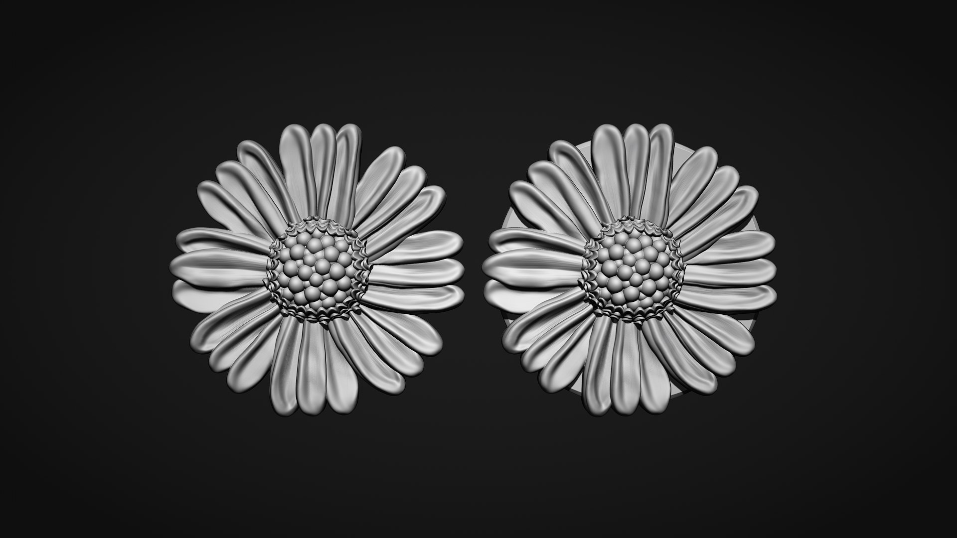 3D Model Cosmos Flower Bas Relief - TurboSquid 2367249