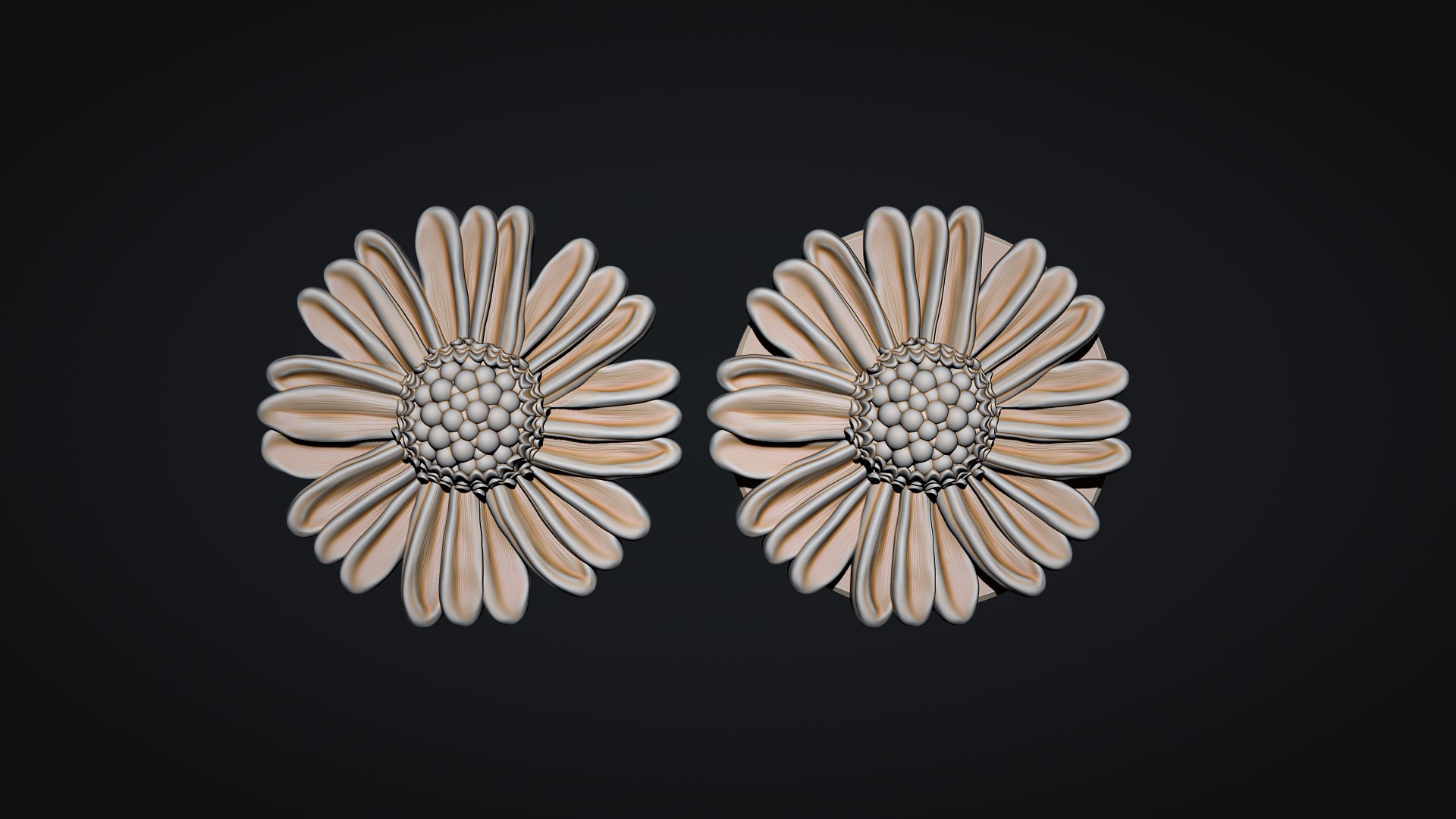 3D Model Cosmos Flower Bas Relief - TurboSquid 2367249