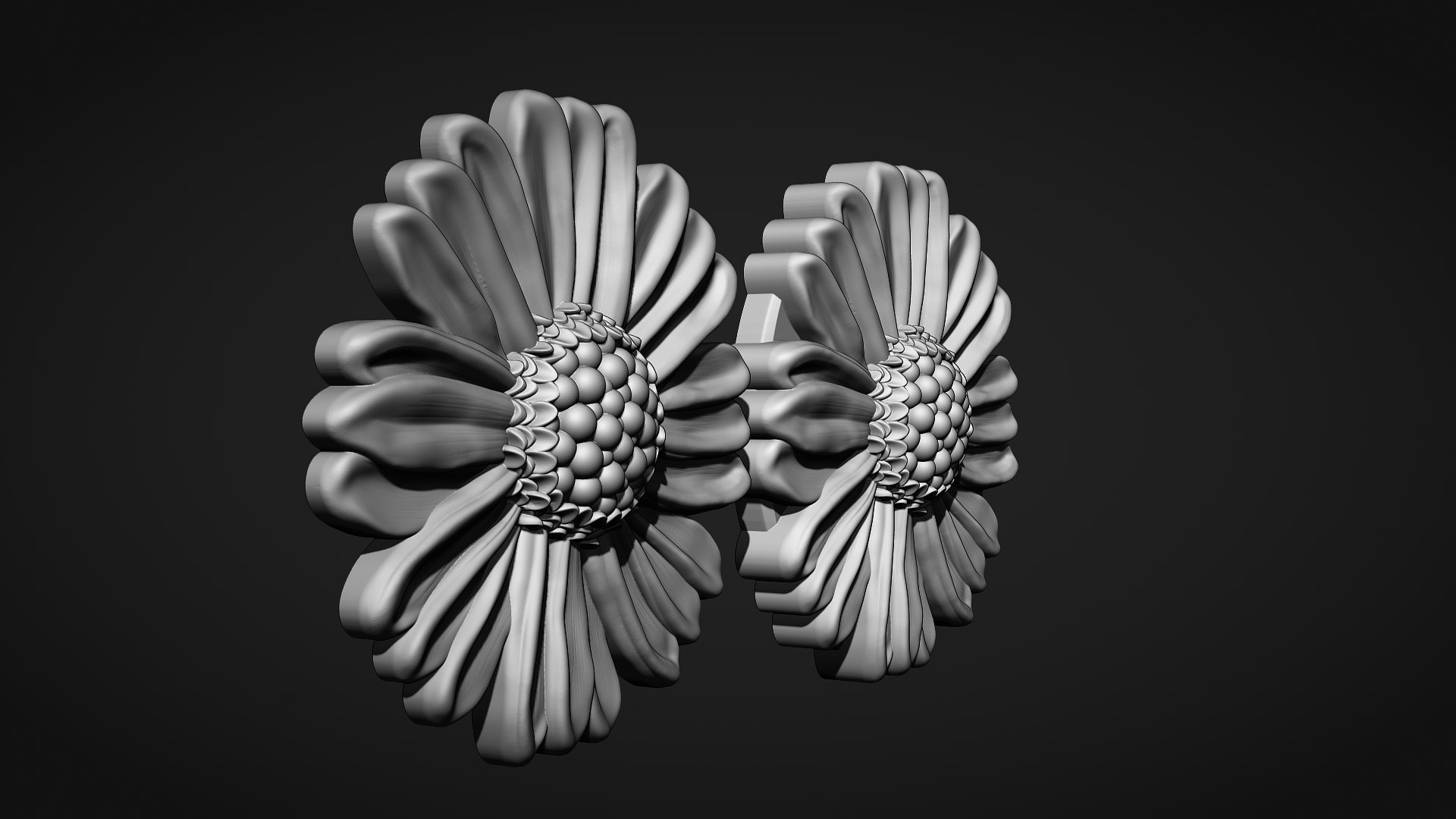 3D Model Cosmos Flower Bas Relief - TurboSquid 2367249