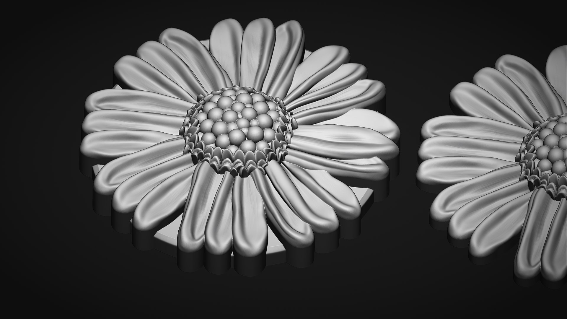 3D Model Cosmos Flower Bas Relief - TurboSquid 2367249