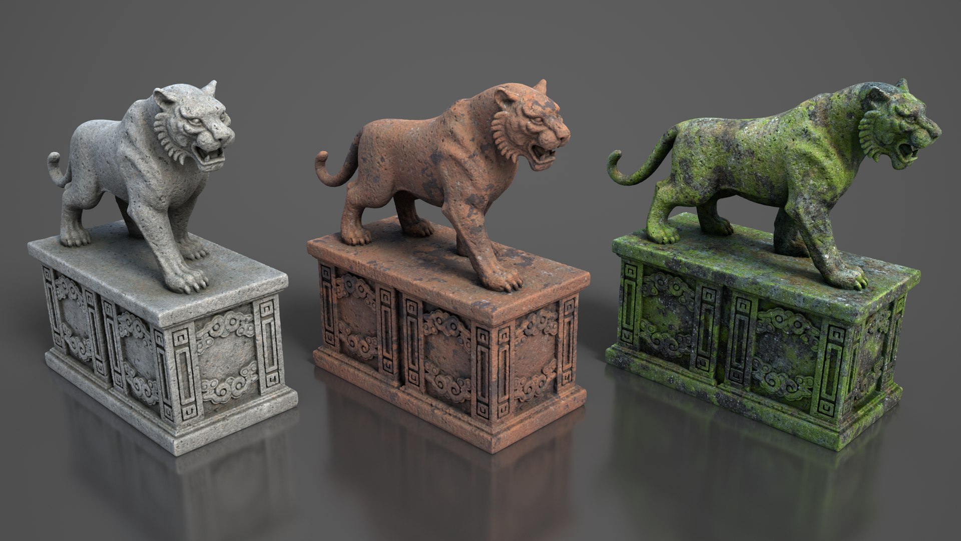 3D Ancient Asia Stone Statue Pack A - 250602 - TurboSquid 2416809
