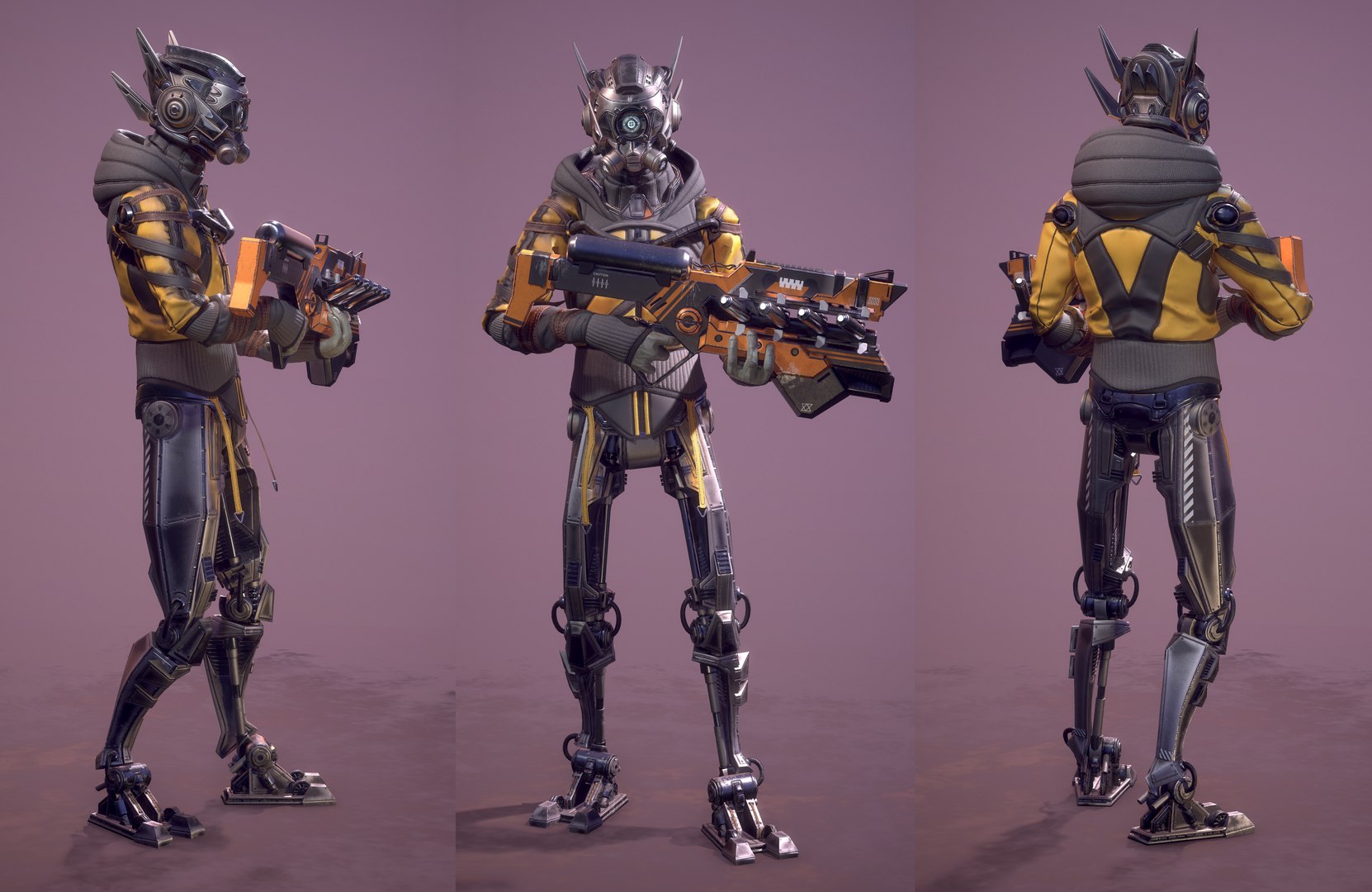 3D Cyborg Character Rig - TurboSquid 1499841