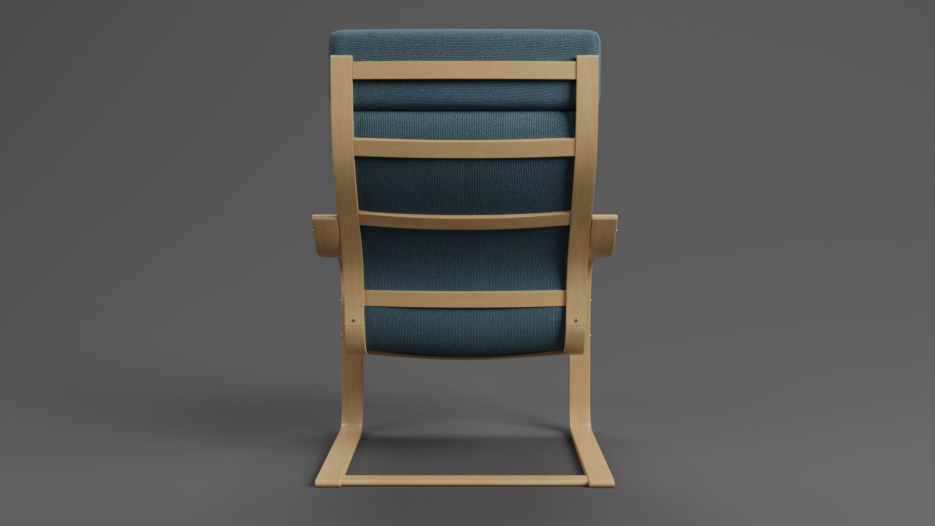 IKEA Poang Rocking Chair-Blue 3D Model - TurboSquid 2044232
