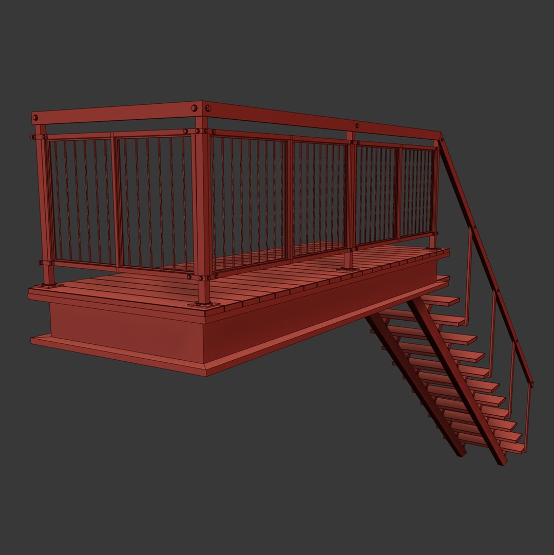 3D Model Metal Railing Stair - TurboSquid 1566367