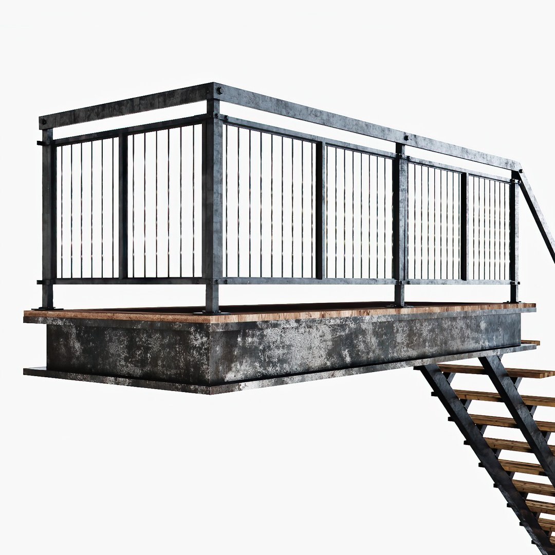 3D Model Metal Railing Stair - TurboSquid 1566367