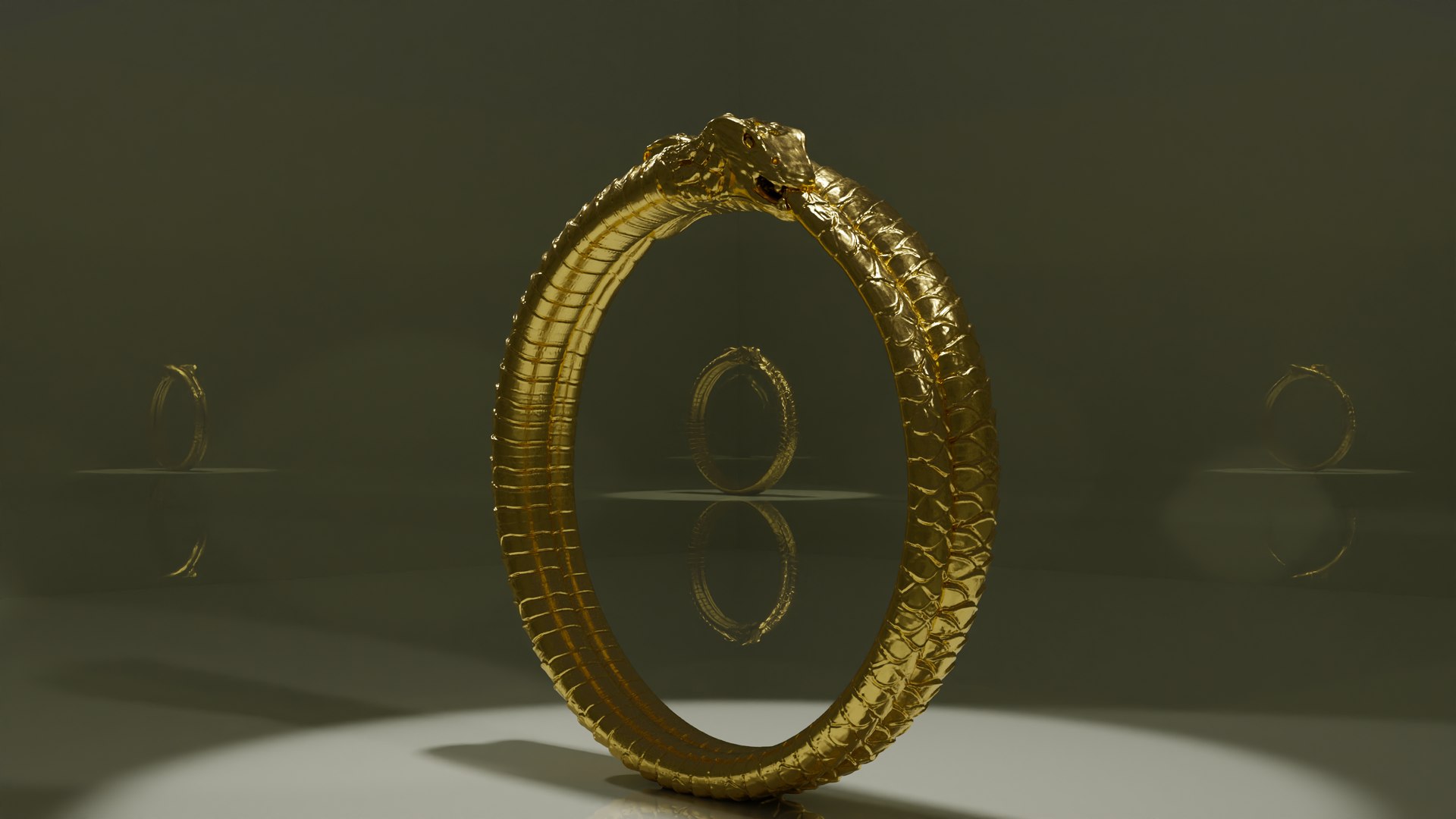 Ouroboros Snake Ring 3D Model - TurboSquid 2153605
