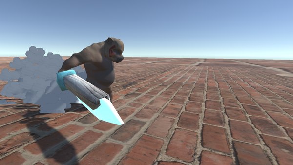 3d rigged sword unity