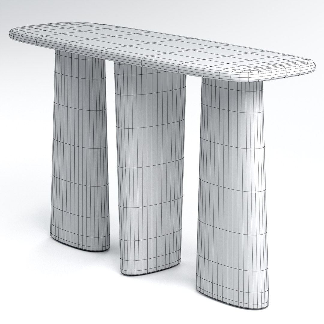 ANTHROPOLOGIE Kalle Sculptural Oak Console 3D Model - TurboSquid 1847092