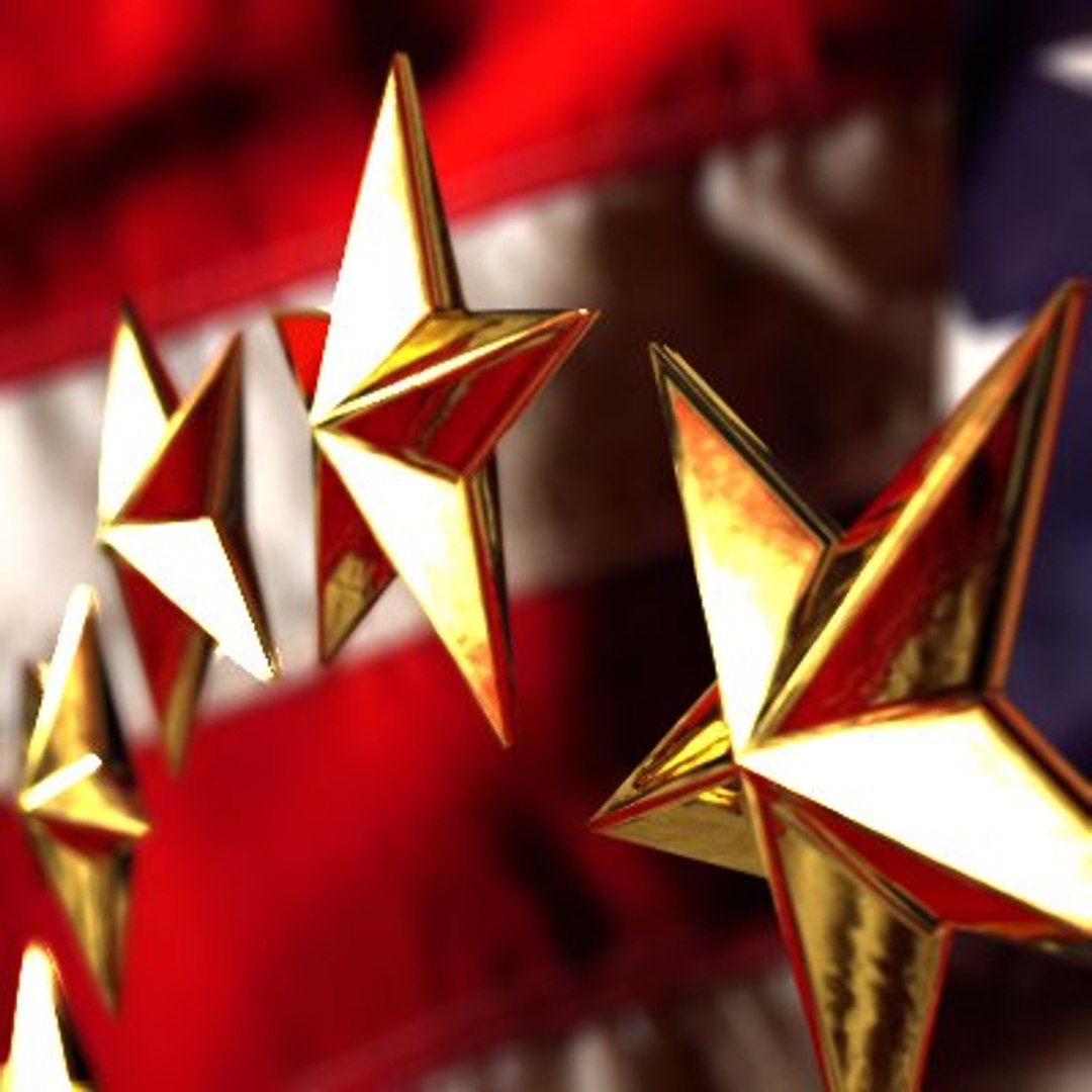 3d star military gold model