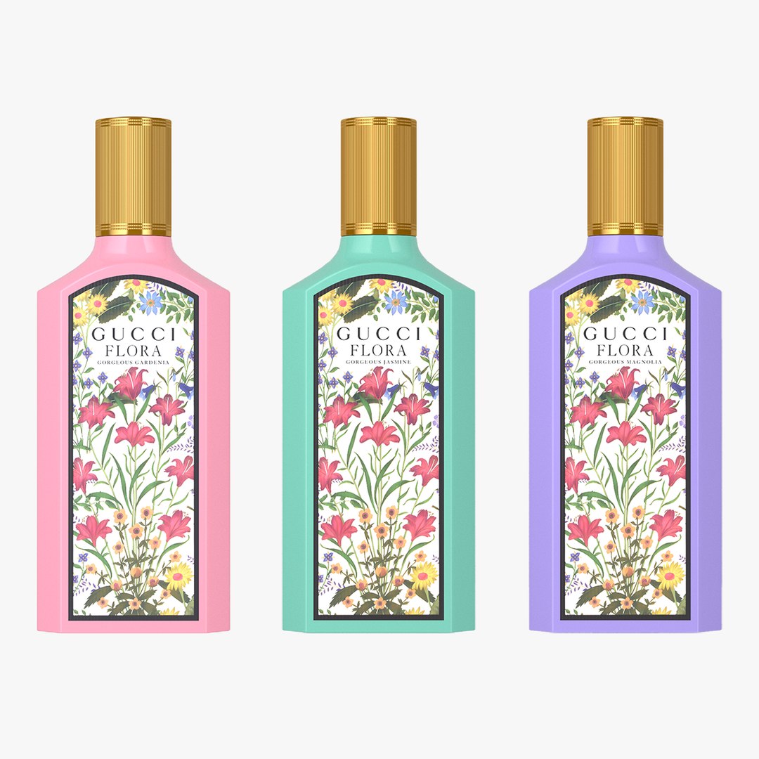 Gucci Flora Perfume Bottles Model - TurboSquid 2220563