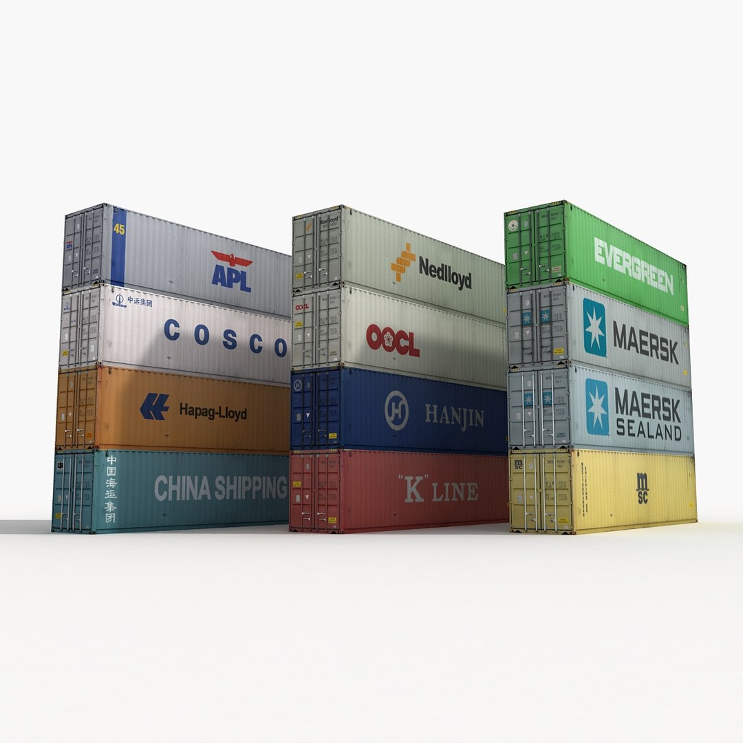Pack Containers 3d Model