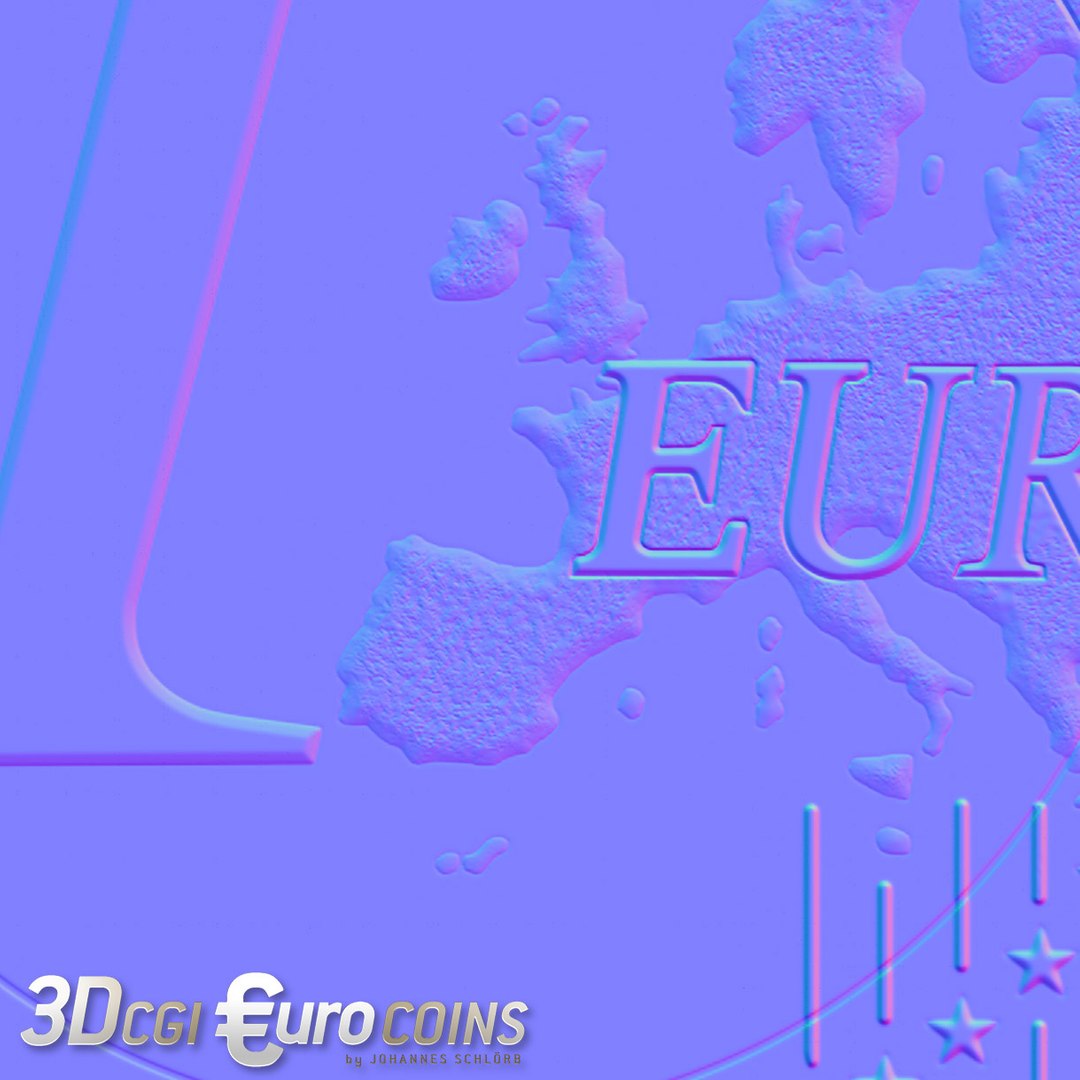 Euro Coins 3d Model