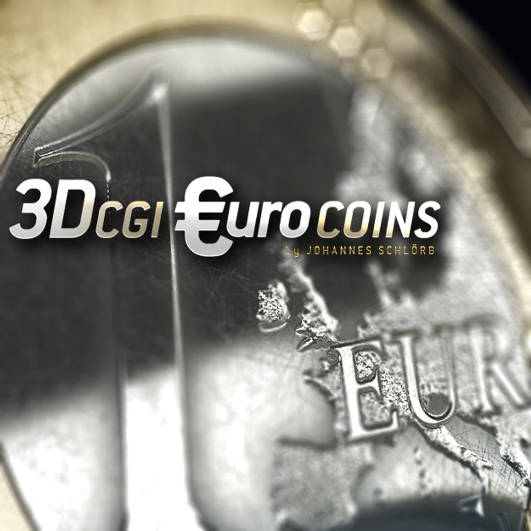 Euro Coins 3d Model