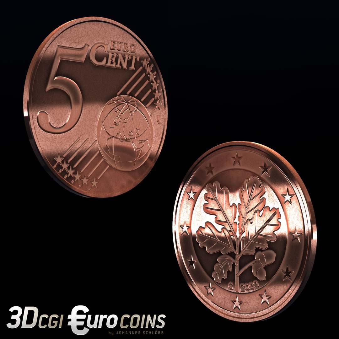 Euro Coins 3d Model
