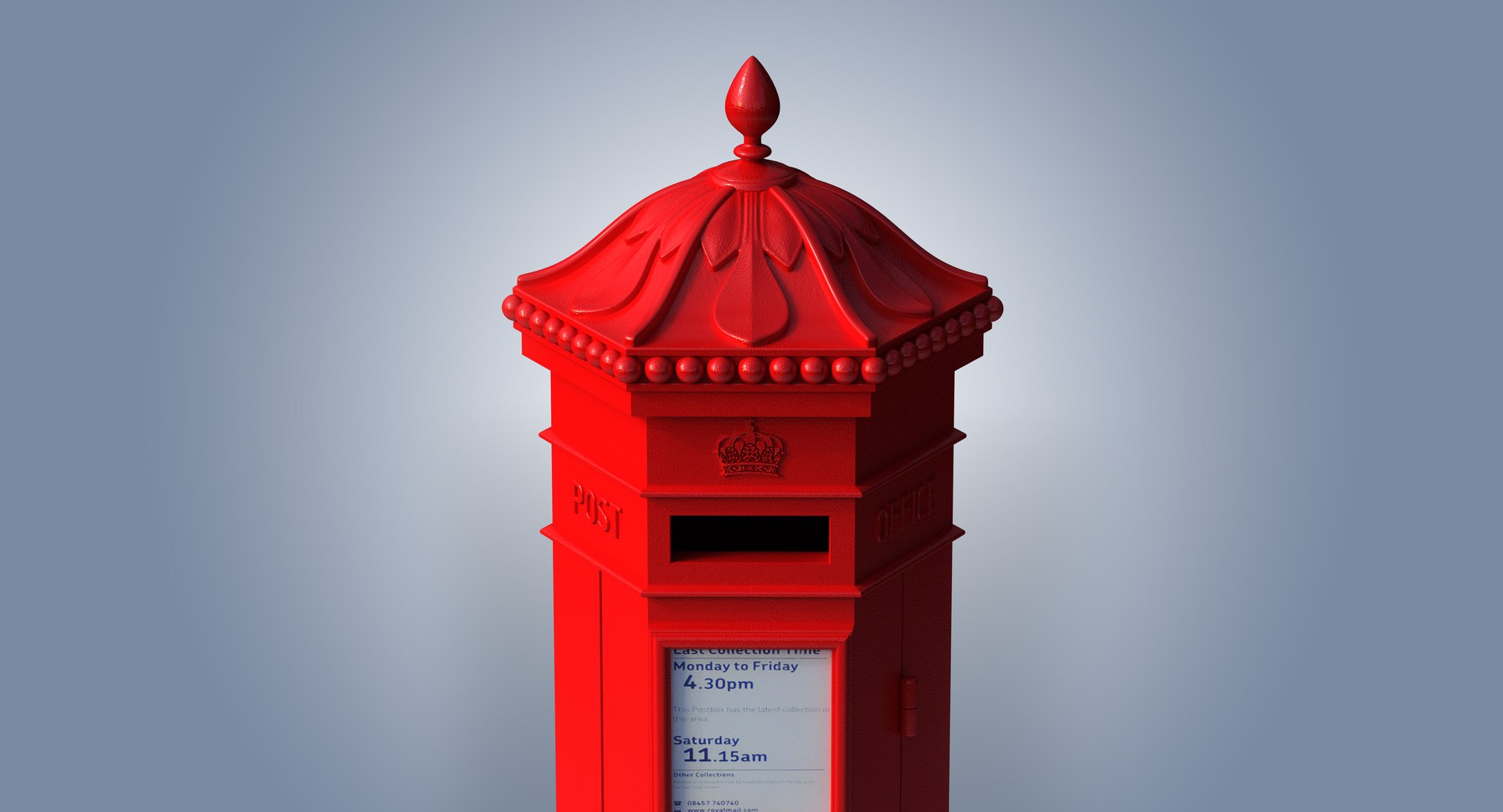 British Mail Box 3d Model