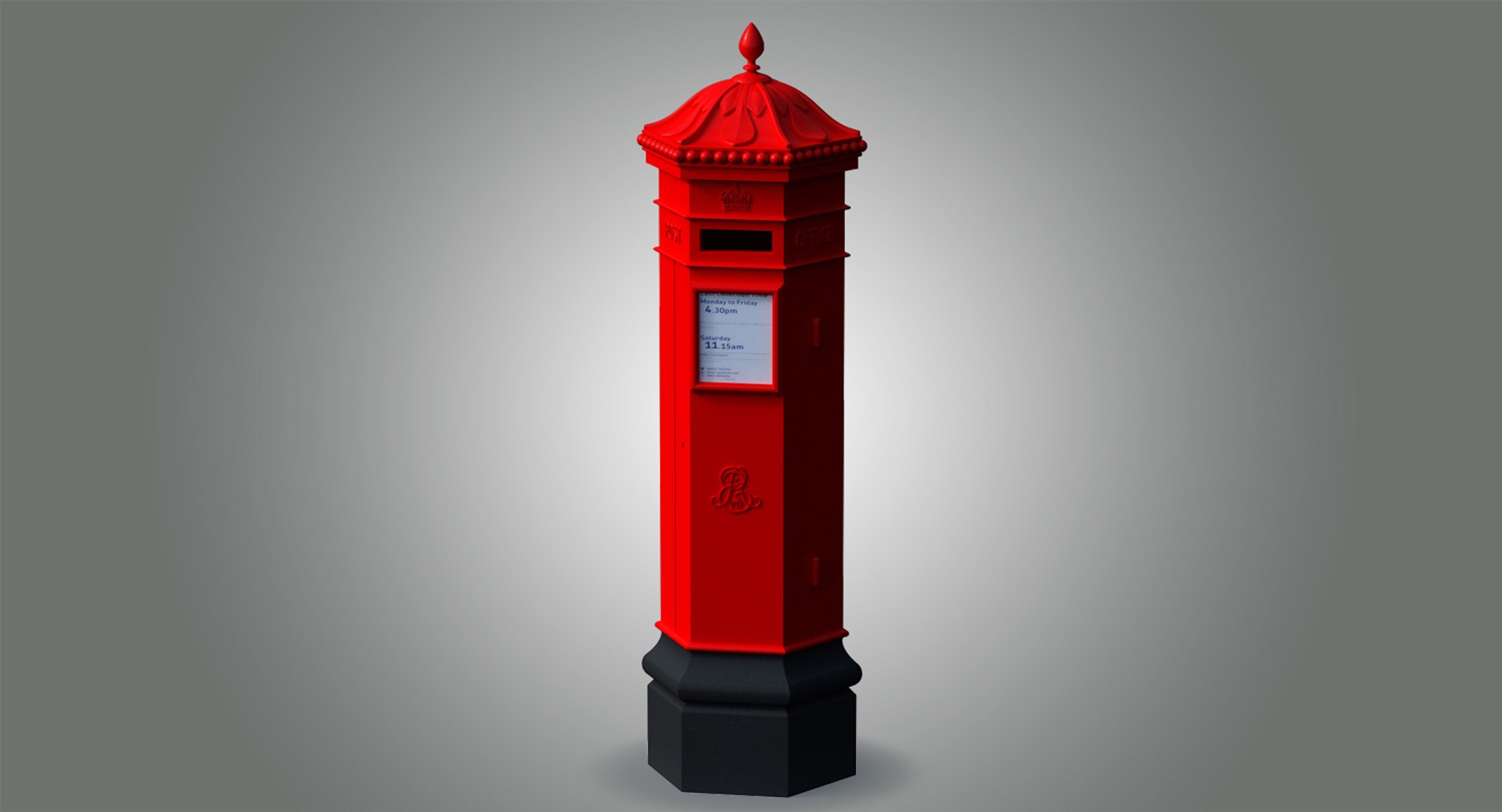 British Mail Box 3d Model