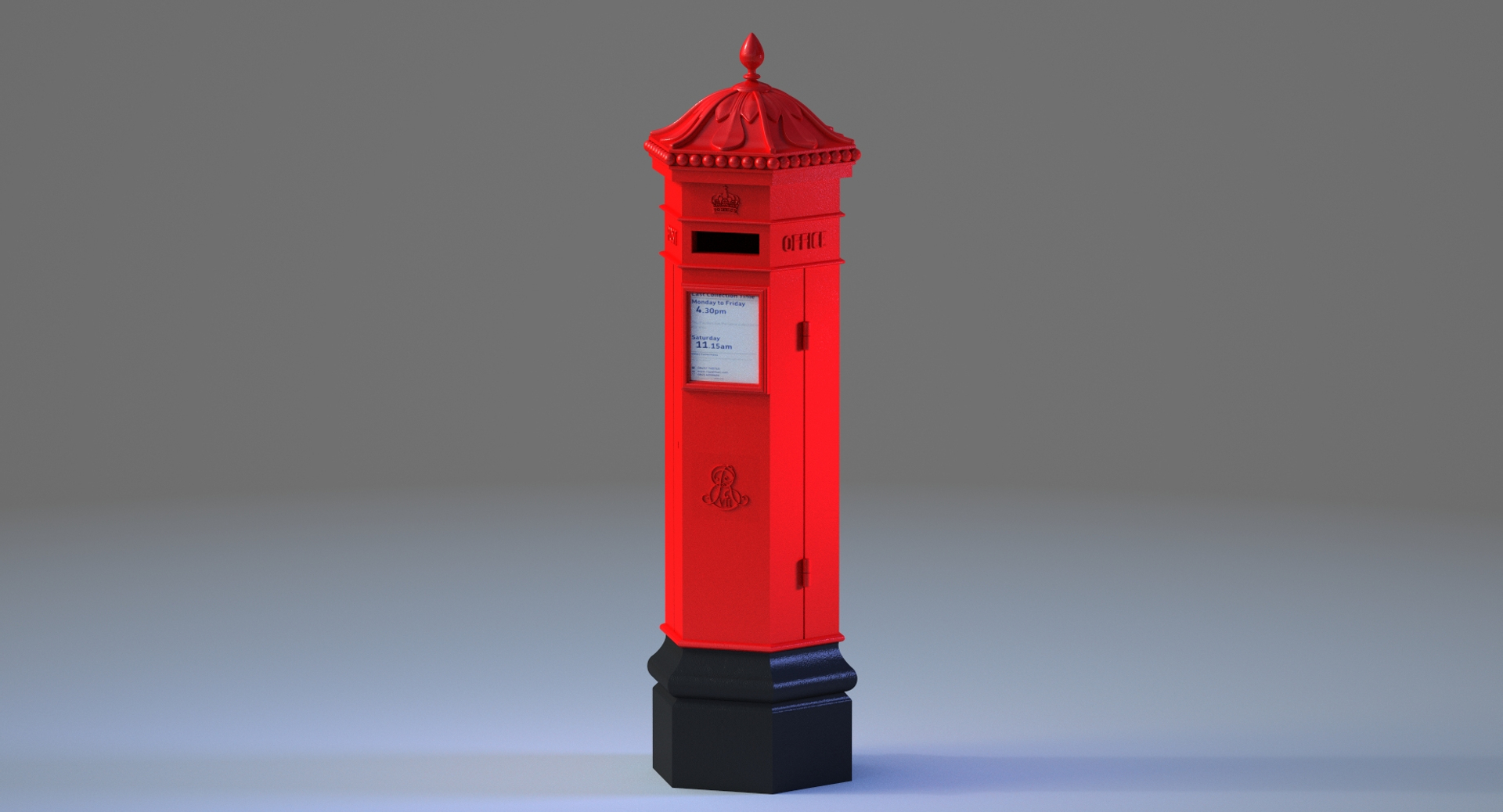British Mail Box 3d Model