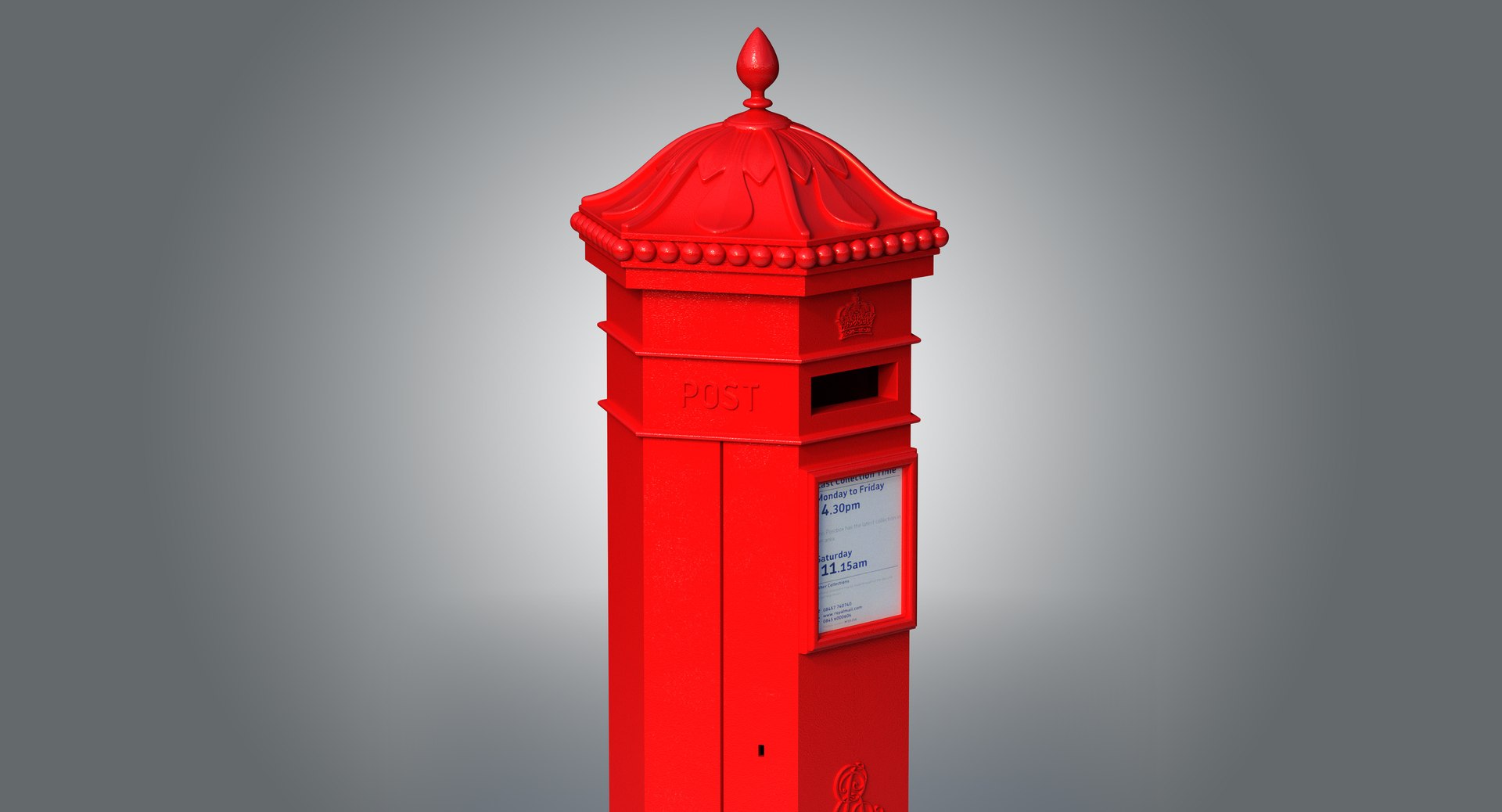 British Mail Box 3d Model