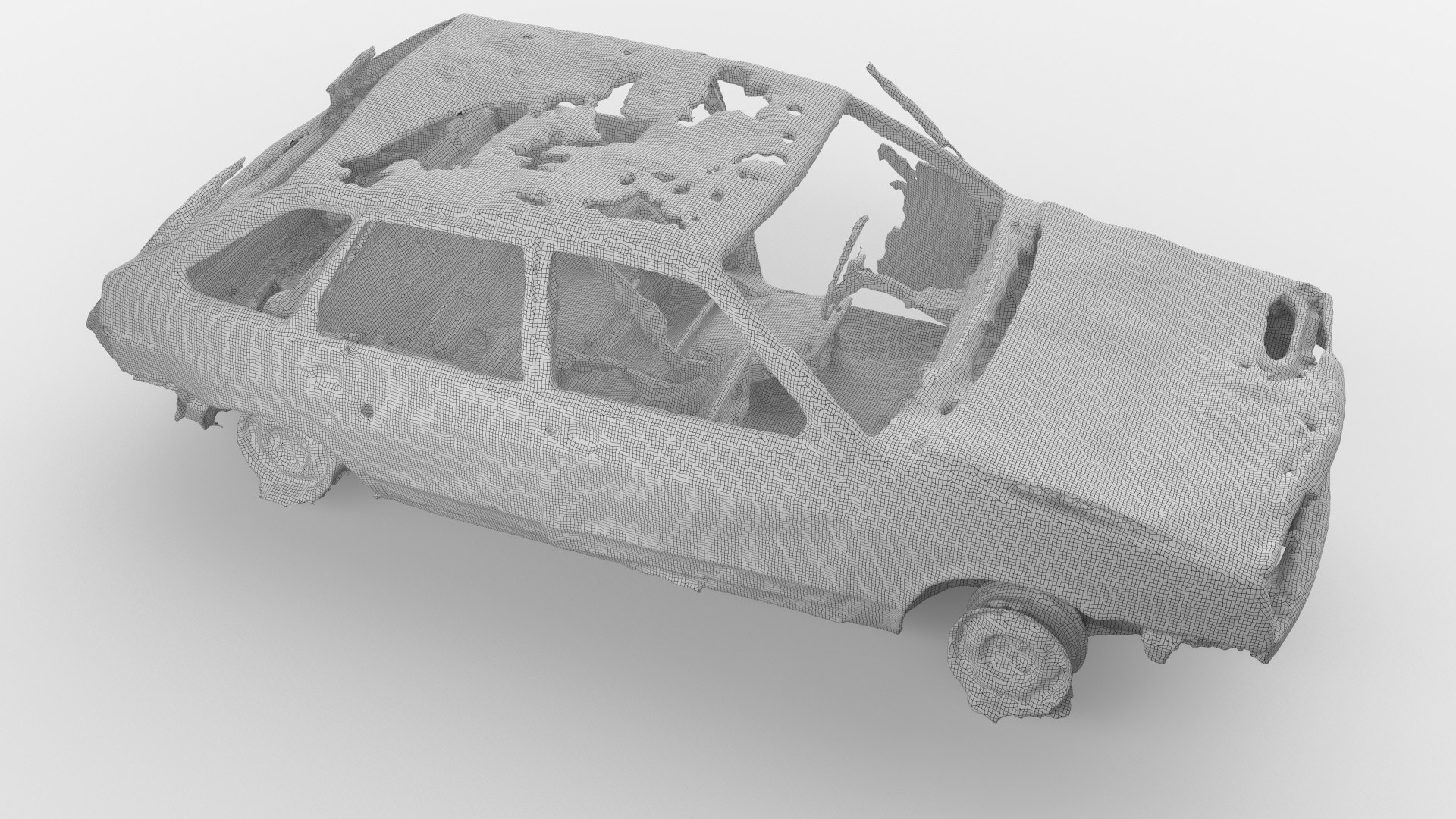 3D Burned Car Wreck 16 - TurboSquid 2137170