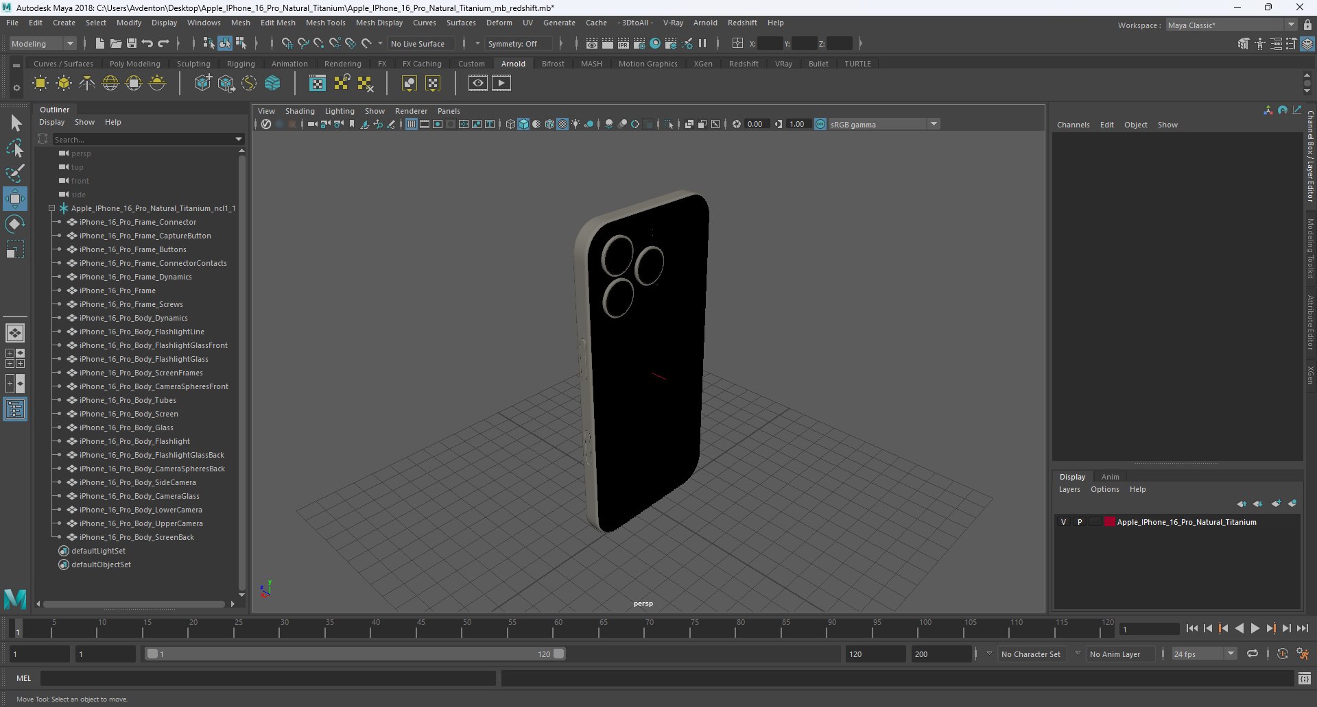3D Apple IPhone 16 Pro Natural Titanium Model - TurboSquid 2310774
