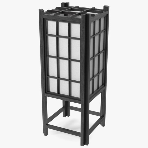 modelo 3d Linterna de piso Shoji de papel de arroz - TurboSquid 1888648