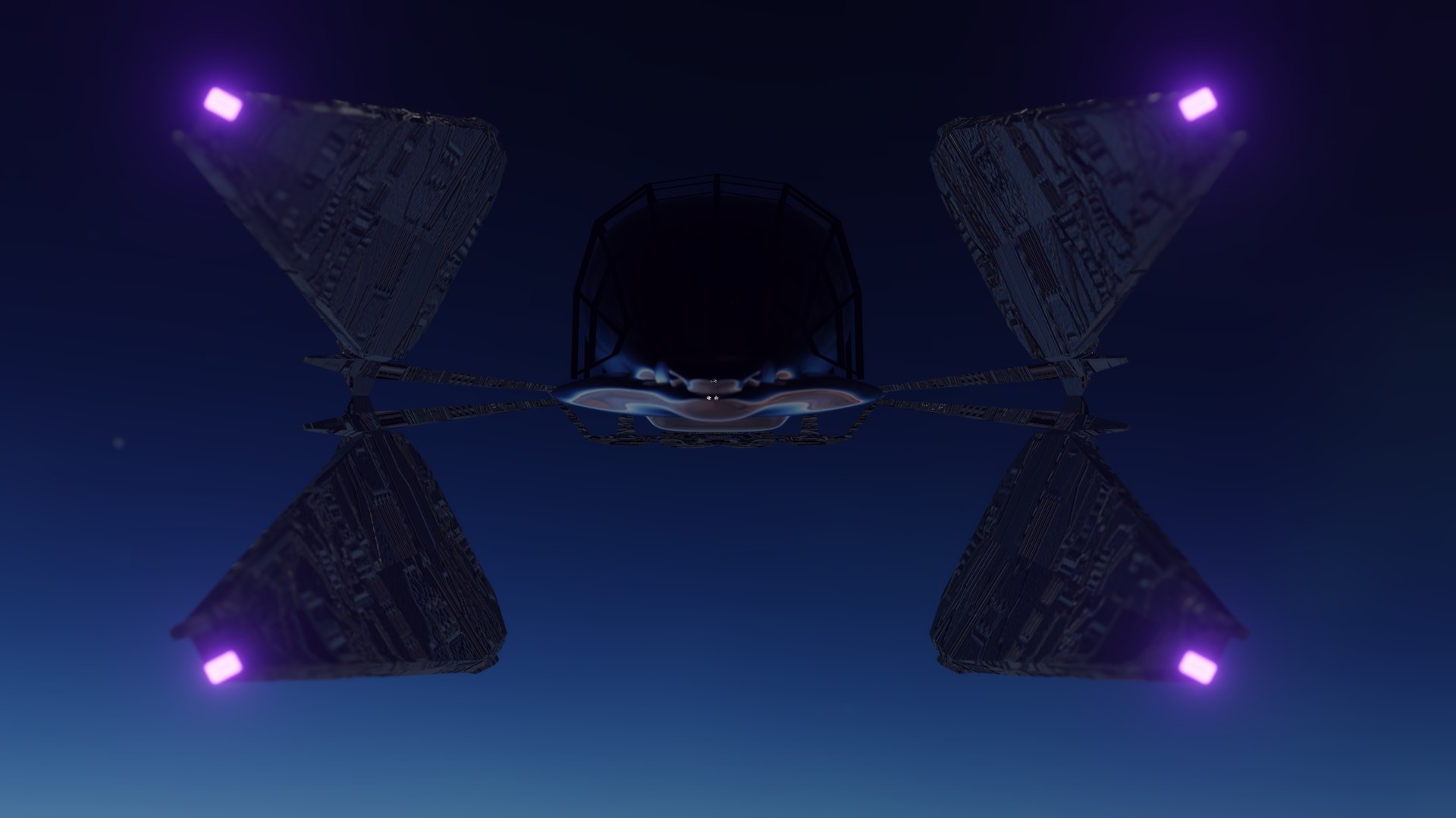 Space Ship Quad Wing Model - TurboSquid 2186685