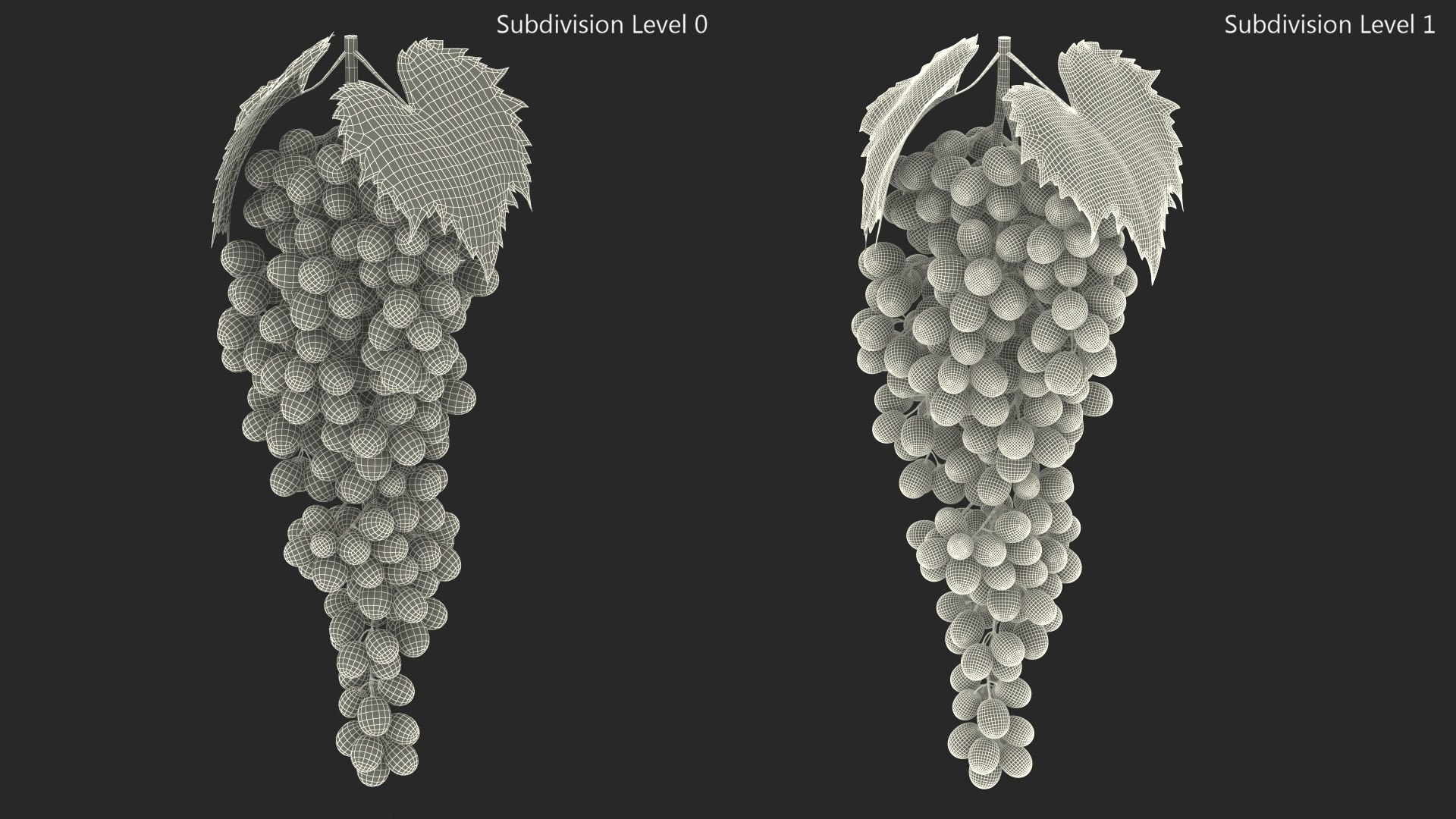 3D Red Sultana Grape Cluster Model - TurboSquid 2179076