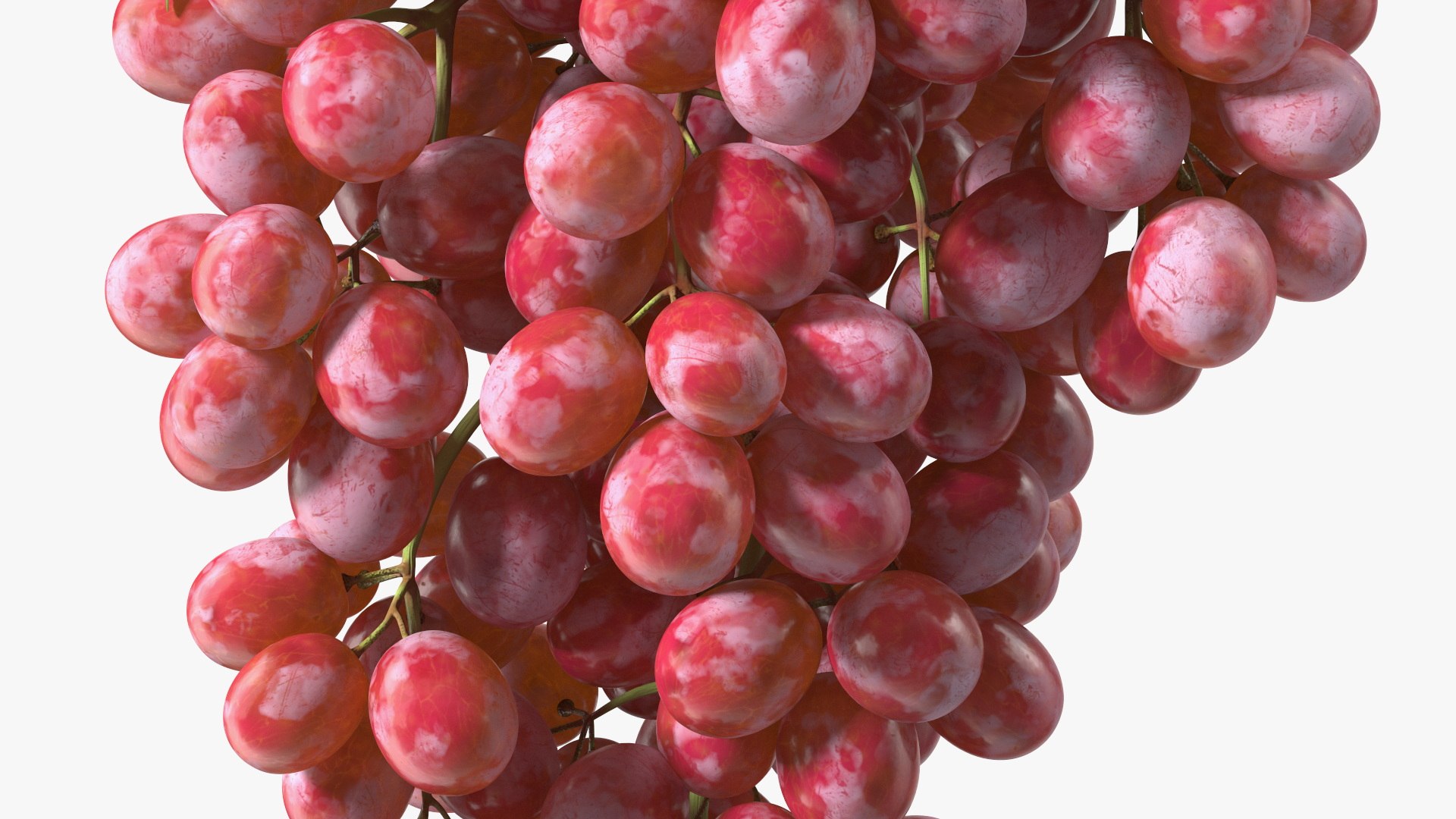 3D Red Sultana Grape Cluster Model - TurboSquid 2179076