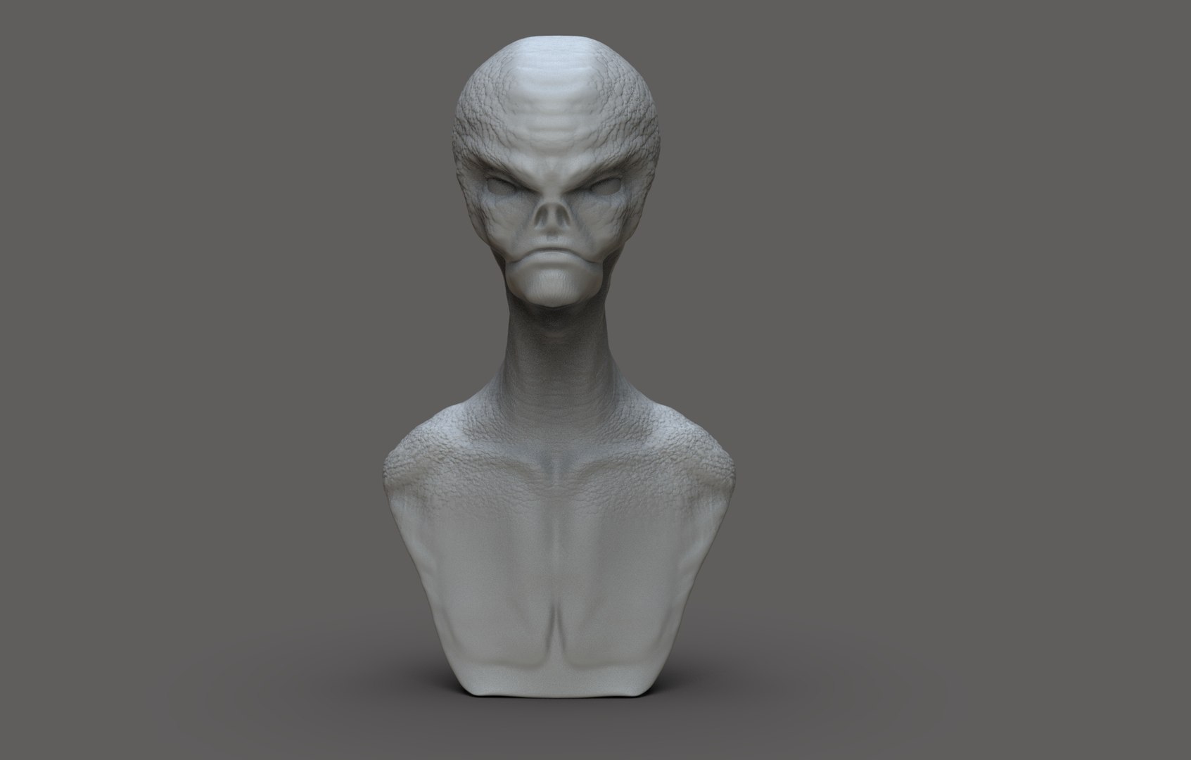 Reptilian Bust 3D - TurboSquid 2257003