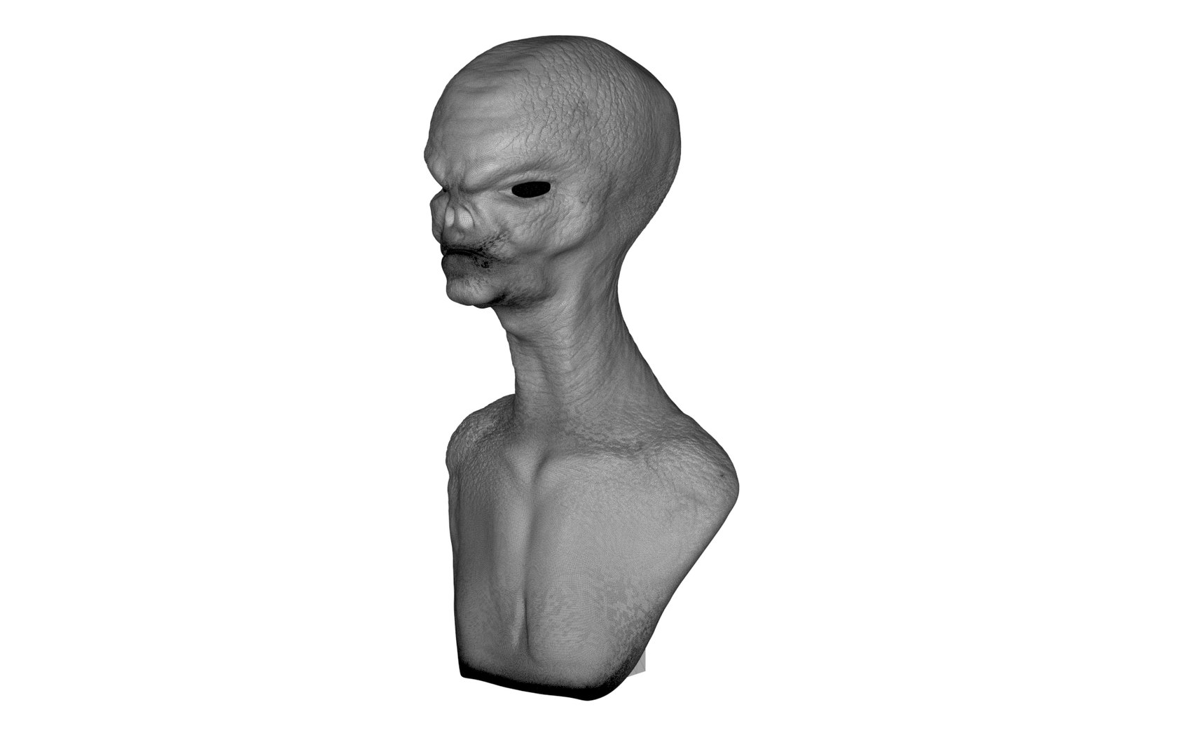 Reptilian Bust 3D - TurboSquid 2257003