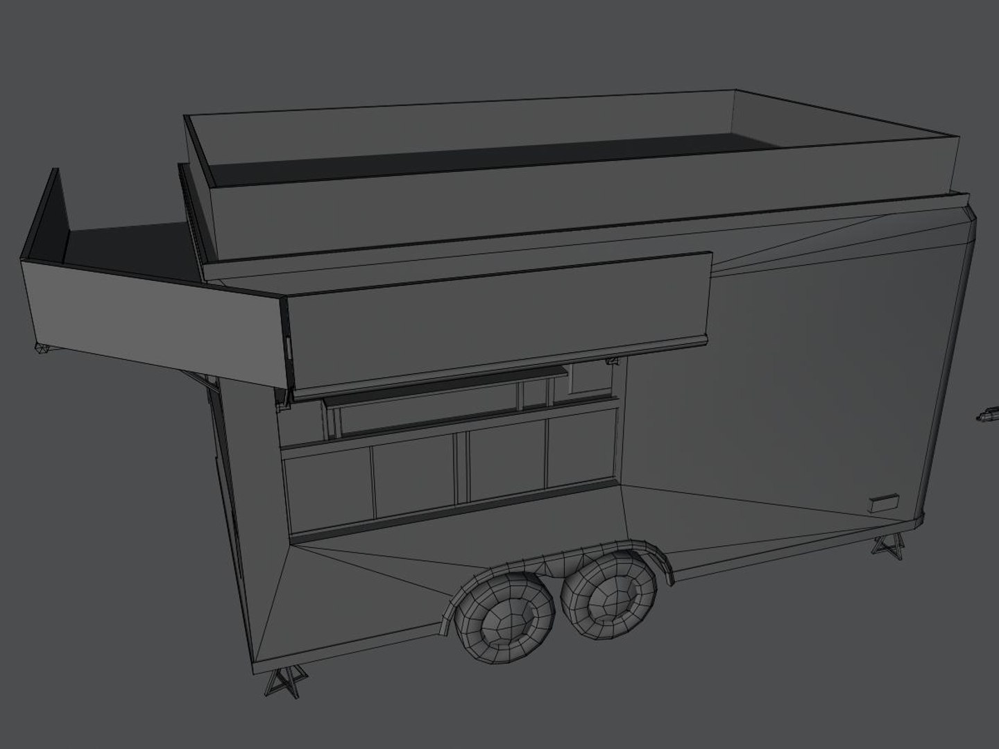 3d model of pack food stands