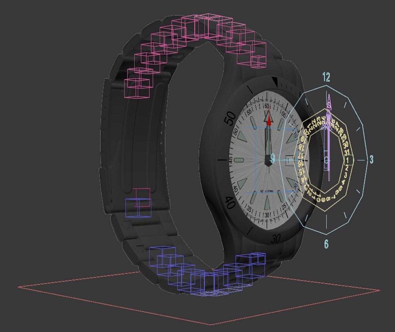 3D Watch Stainless Steel Model - TurboSquid 1552642