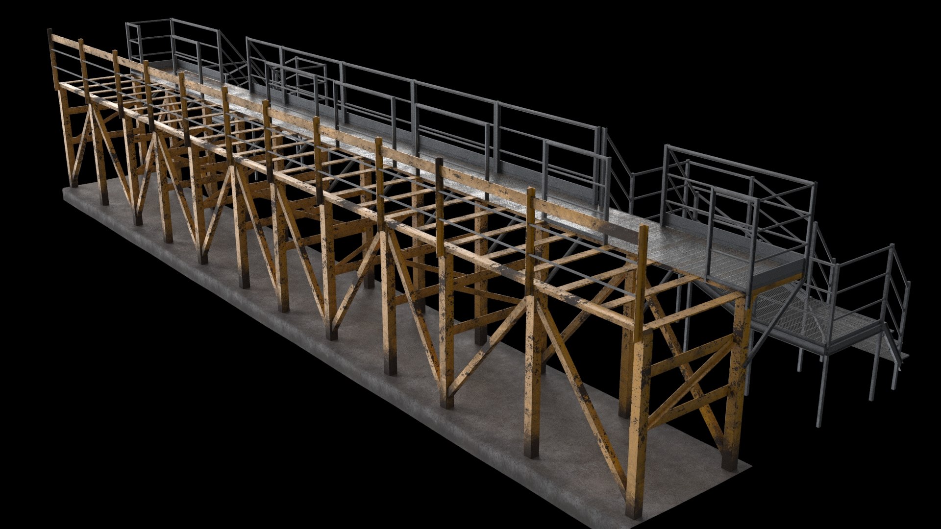 Steel Platform Framework Modular Model - TurboSquid 1634566