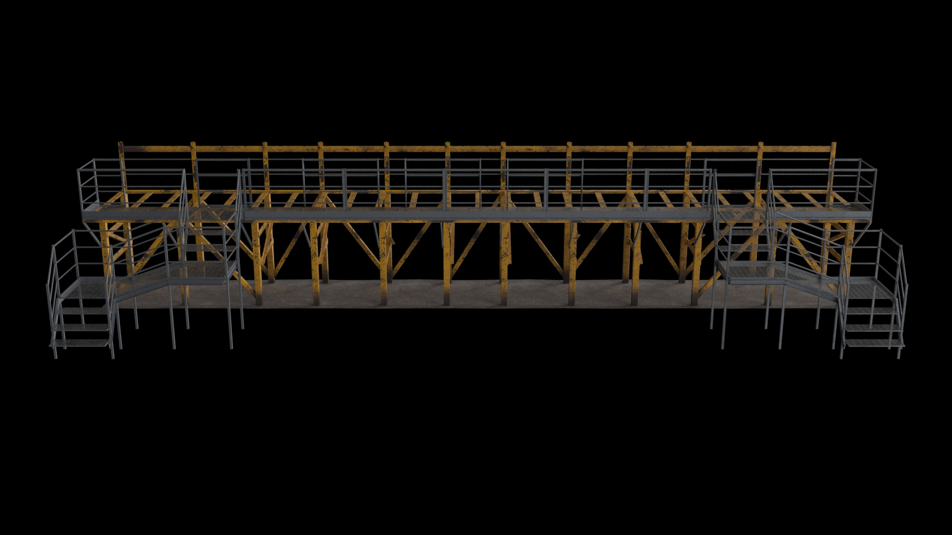 Steel Platform Framework Modular Model - TurboSquid 1634566