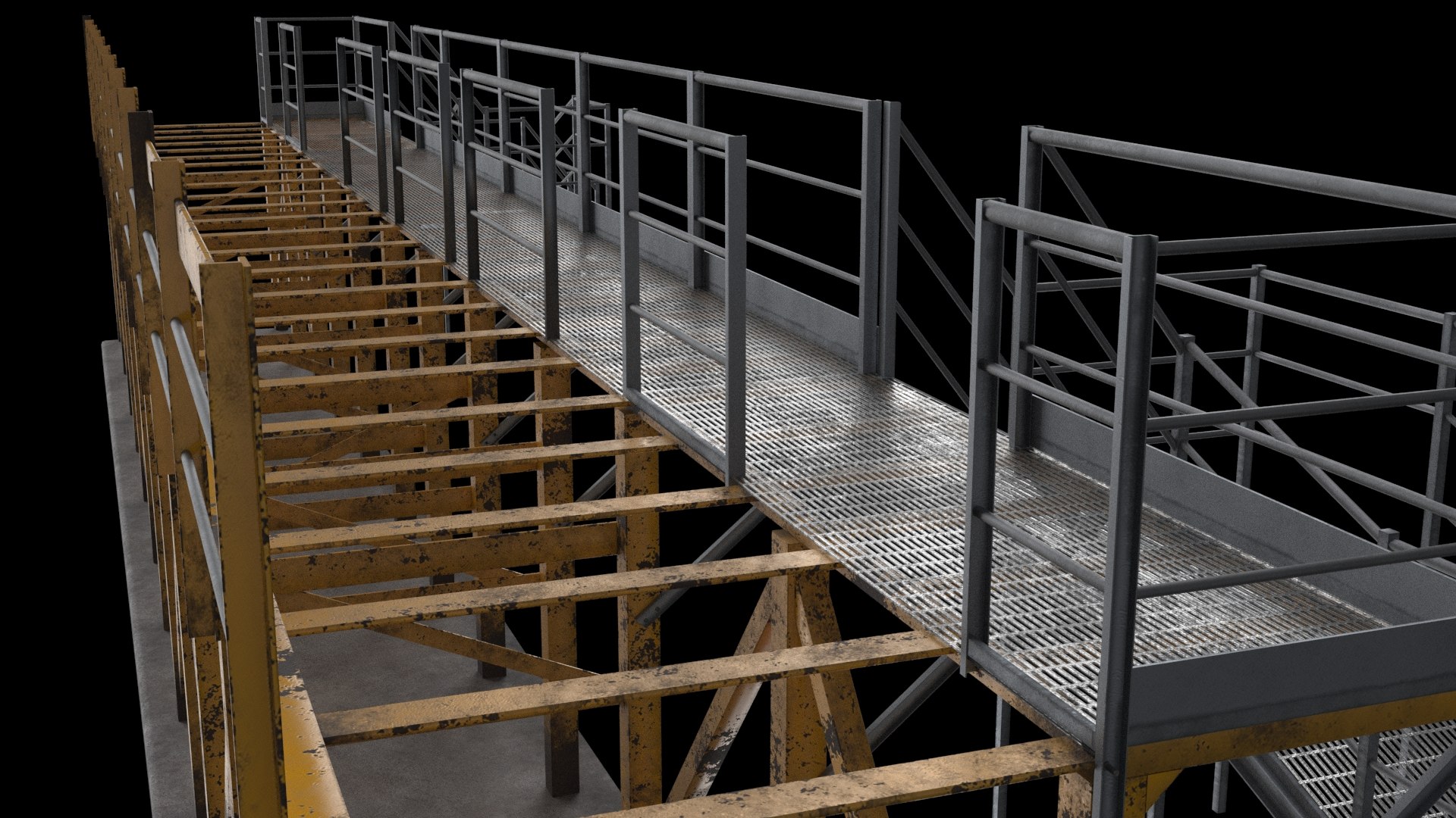 Steel Platform Framework Modular Model - TurboSquid 1634566