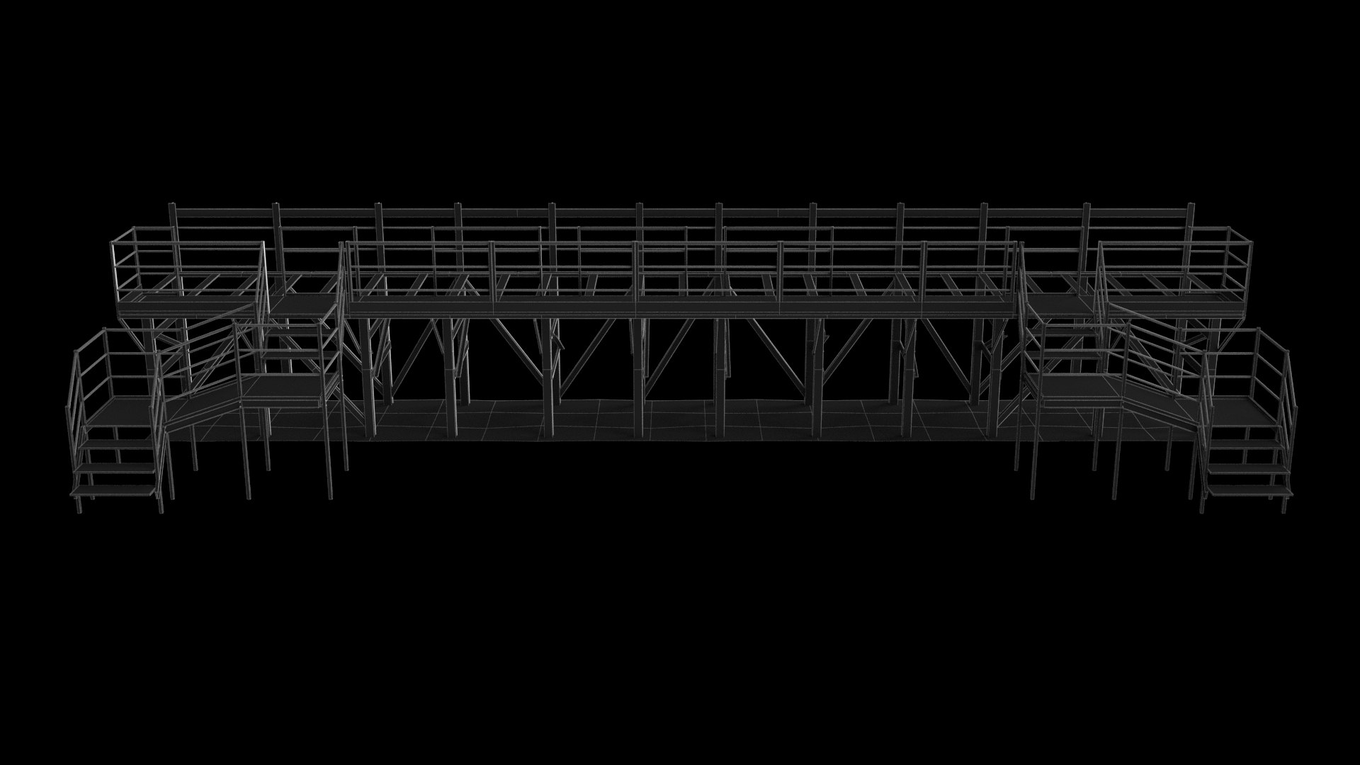 Steel Platform Framework Modular Model - TurboSquid 1634566