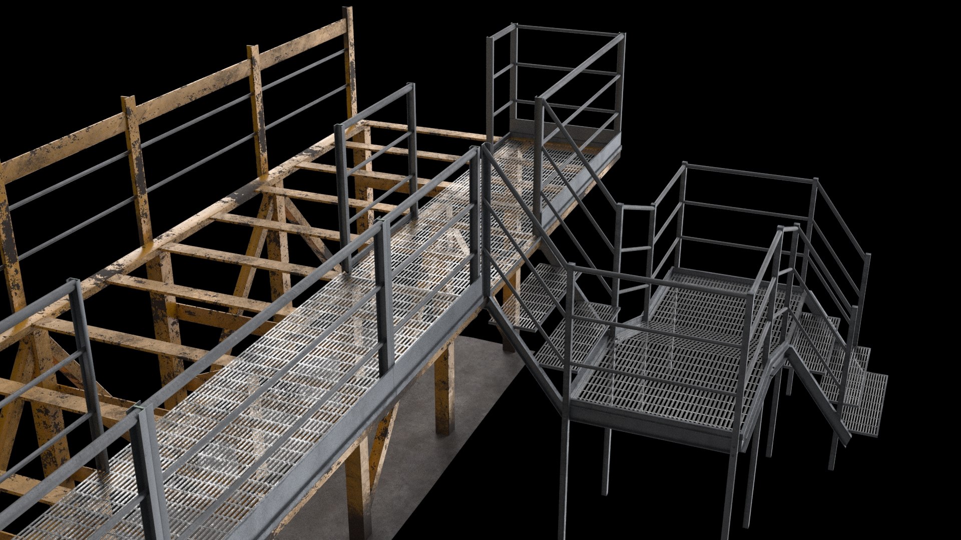 Steel Platform Framework Modular Model - TurboSquid 1634566