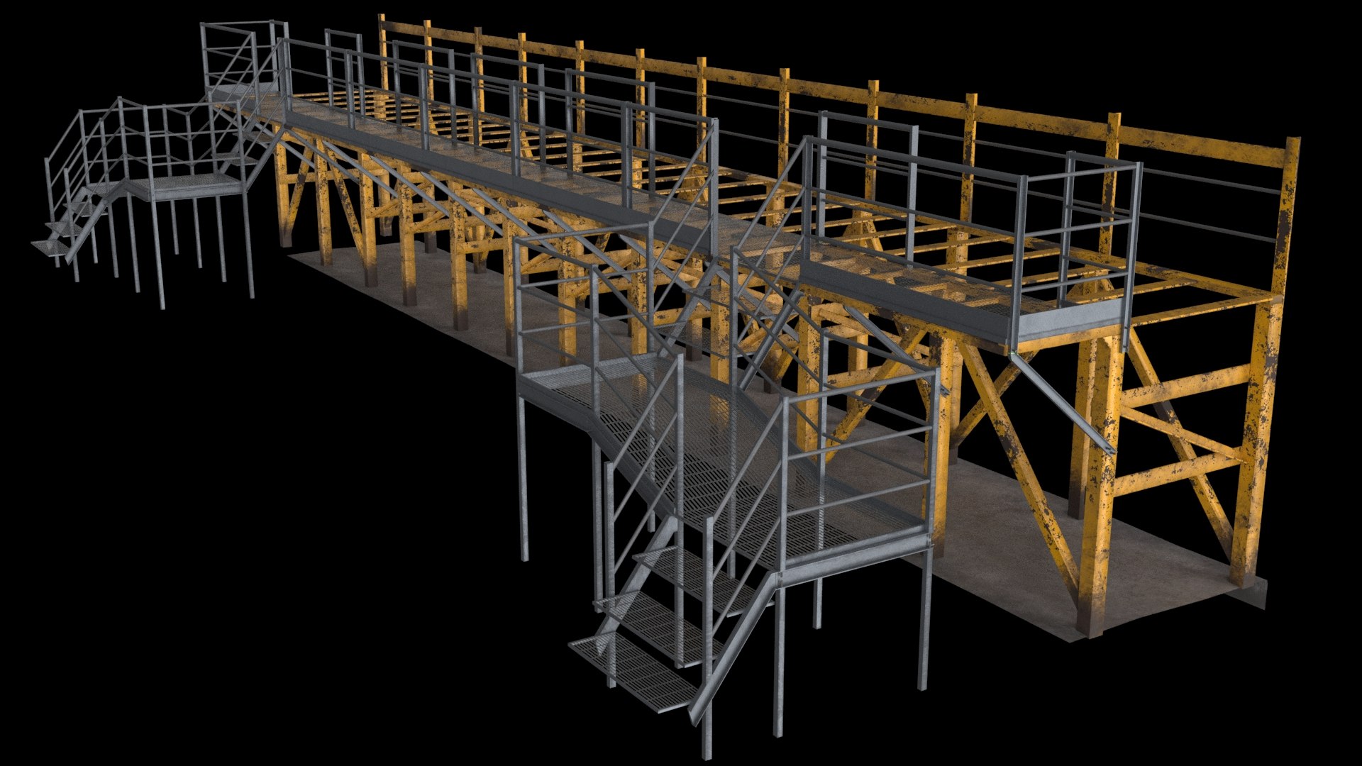 Steel Platform Framework Modular Model - TurboSquid 1634566