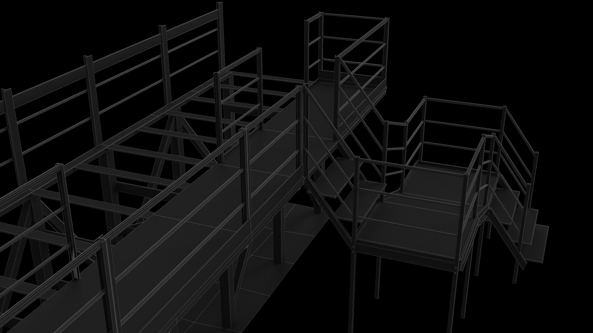 Steel Platform Framework Modular Model - TurboSquid 1634566