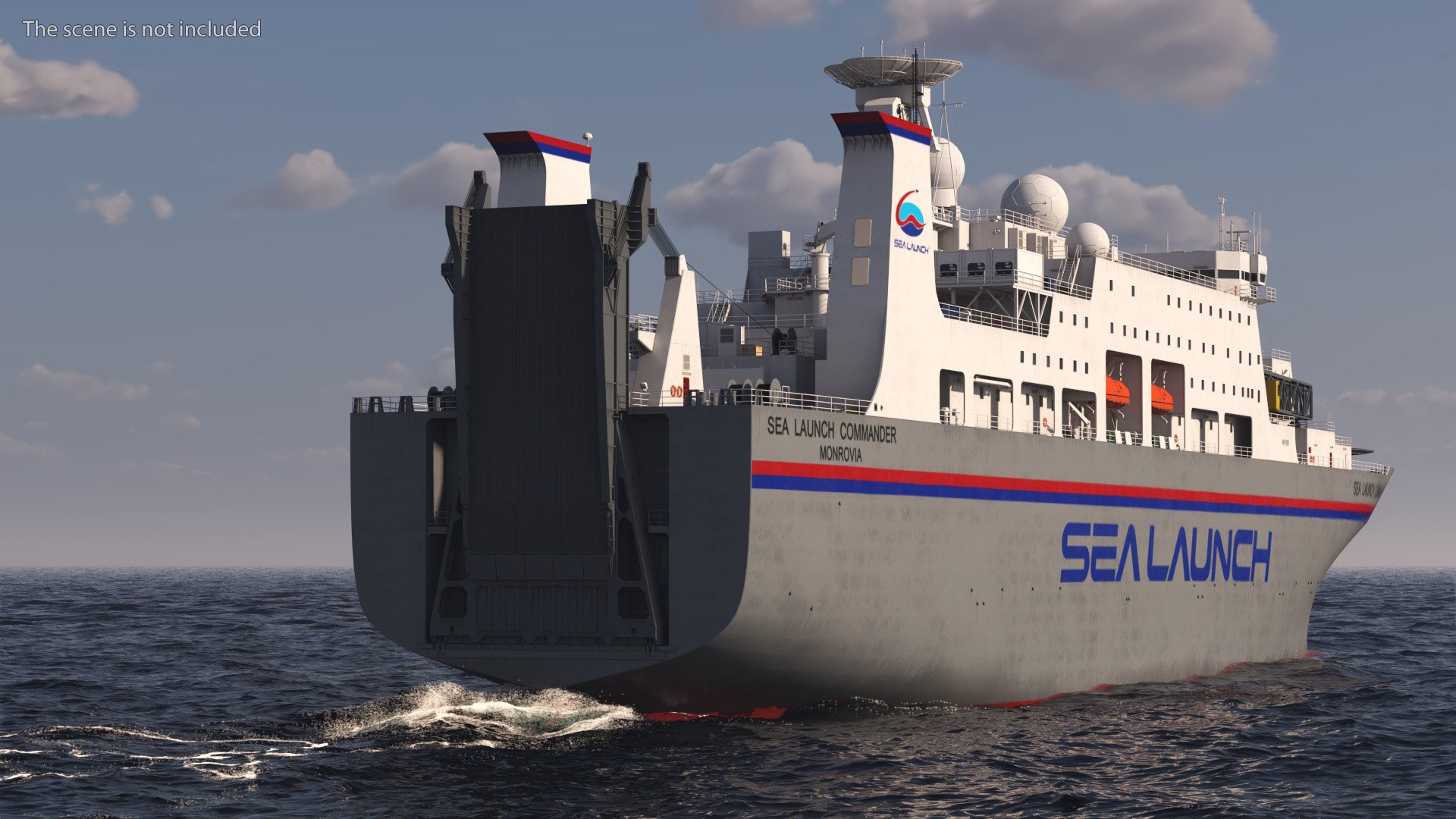 3D Model Sea Launch Command Vessel - TurboSquid 2383705