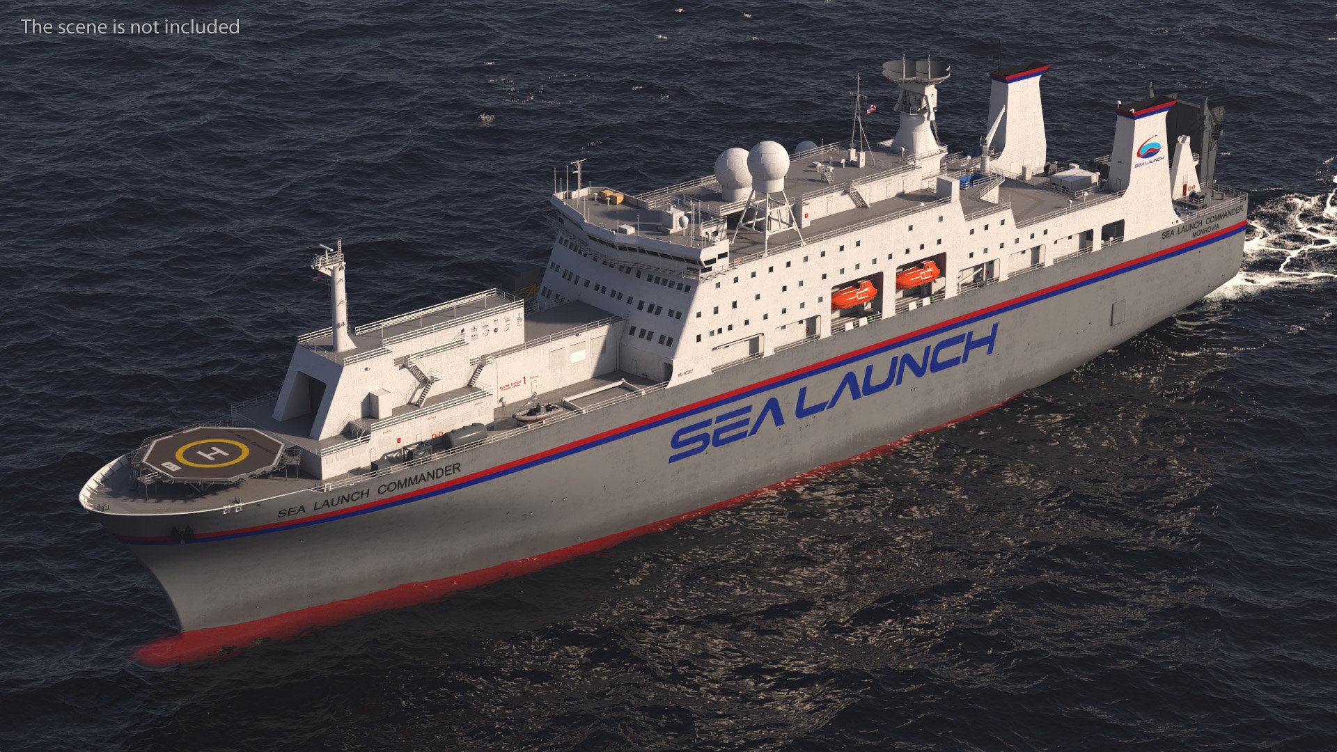 3D Model Sea Launch Command Vessel - TurboSquid 2383705