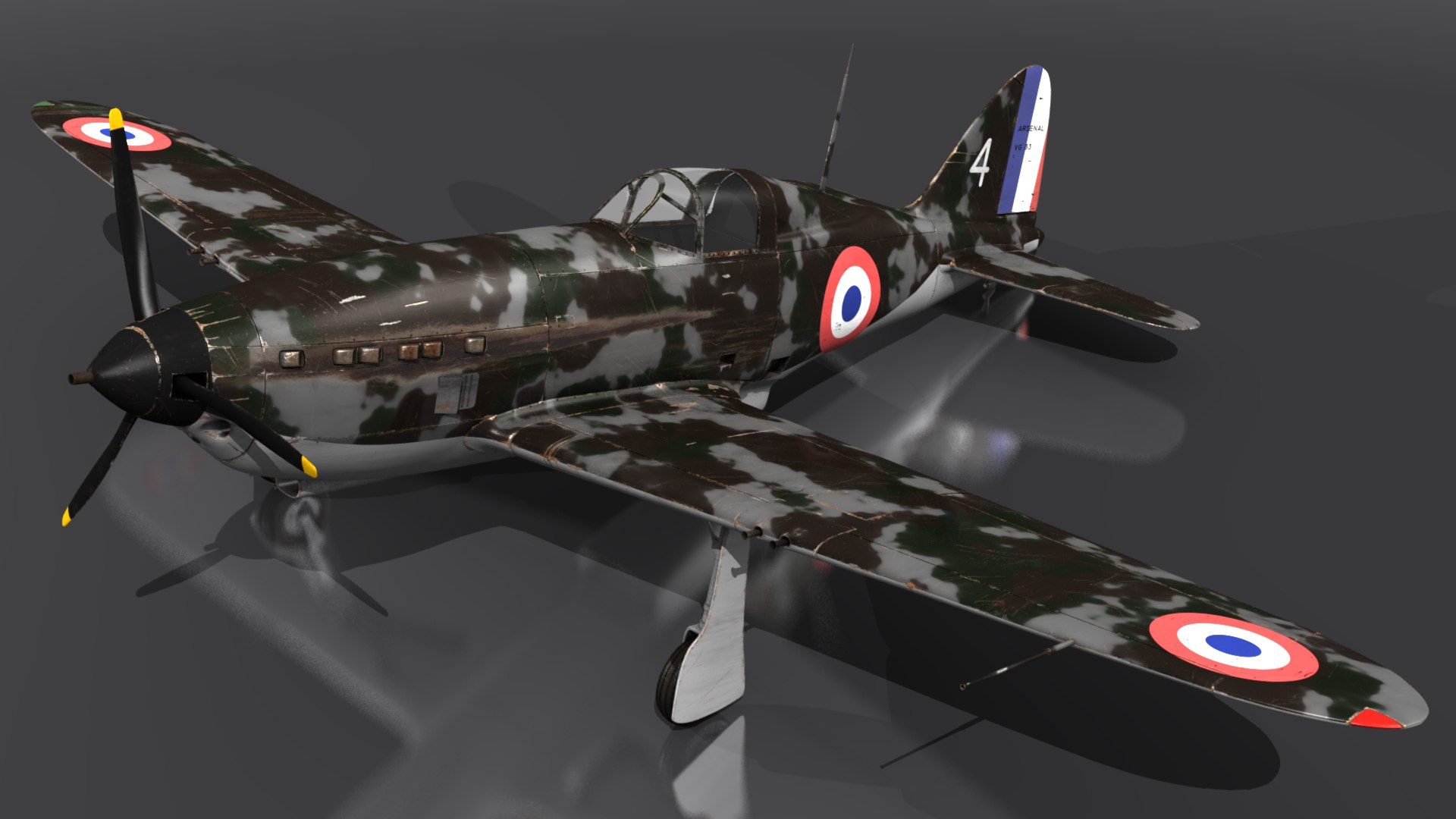 Free Arsenal Vg33 Aircraft 3d Model