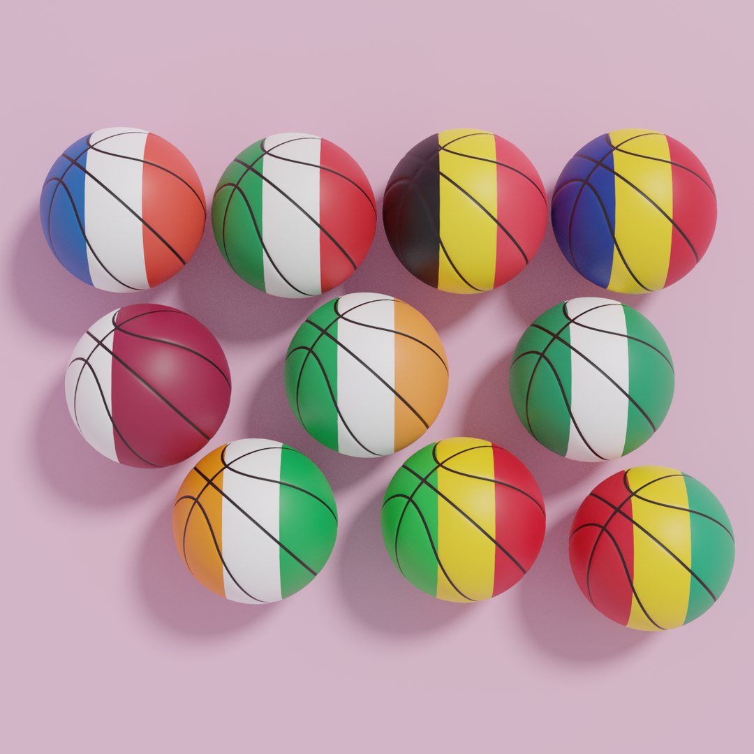 Flag Basketball Ball Collection 1 3D Model - TurboSquid 1878056