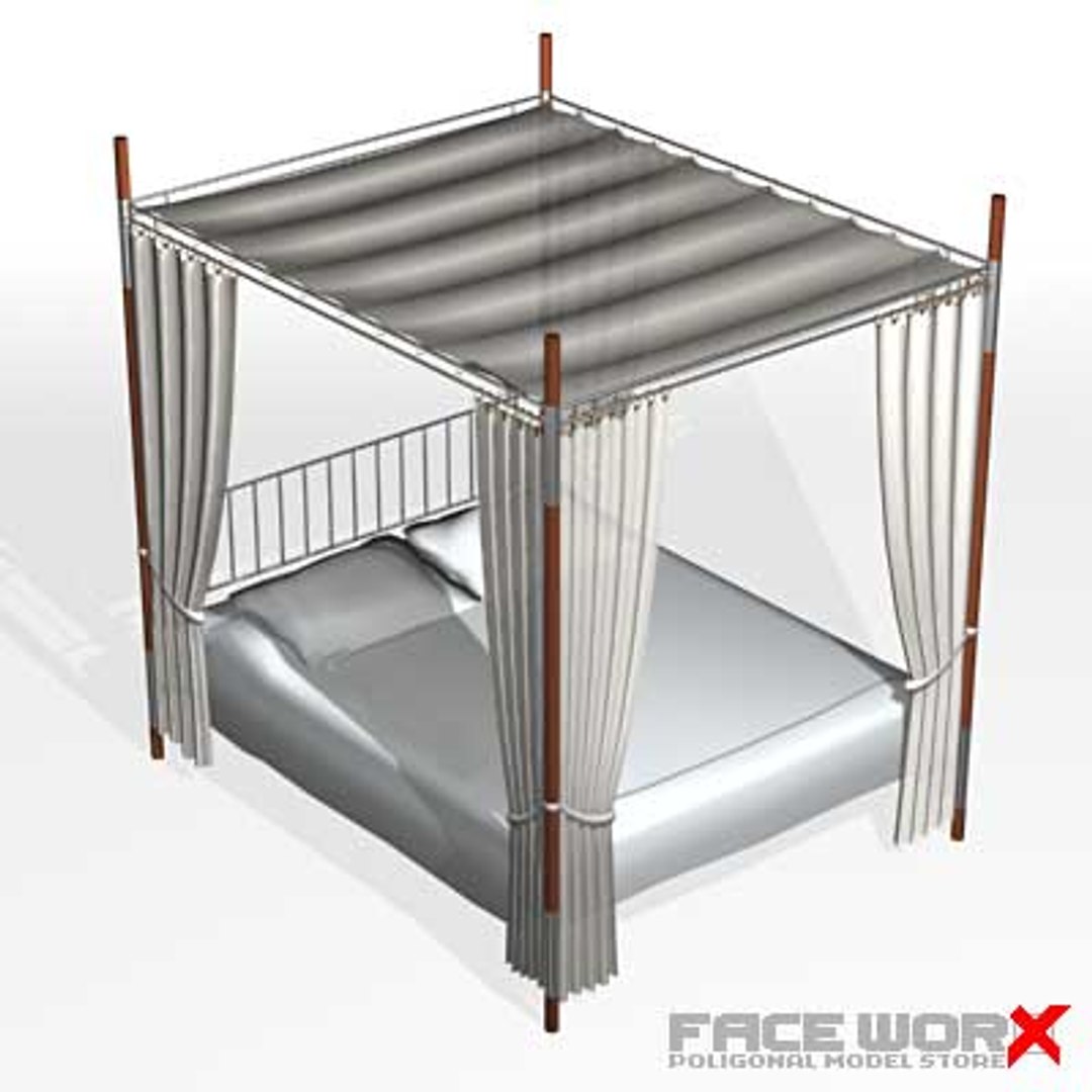3d Model Canopy Bed