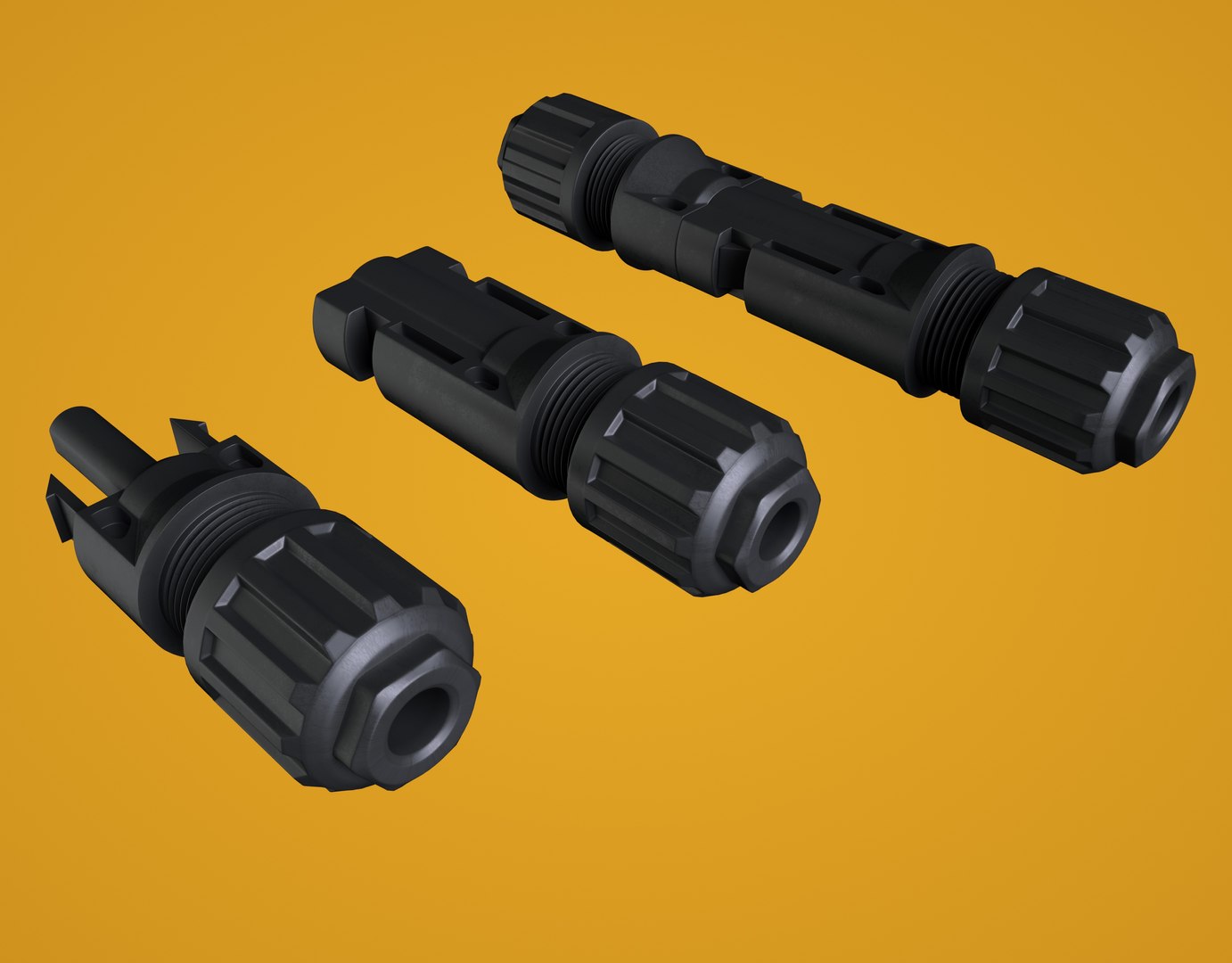 modèle 3D de MC4 Solar Panel Connectors - TurboSquid 2057675