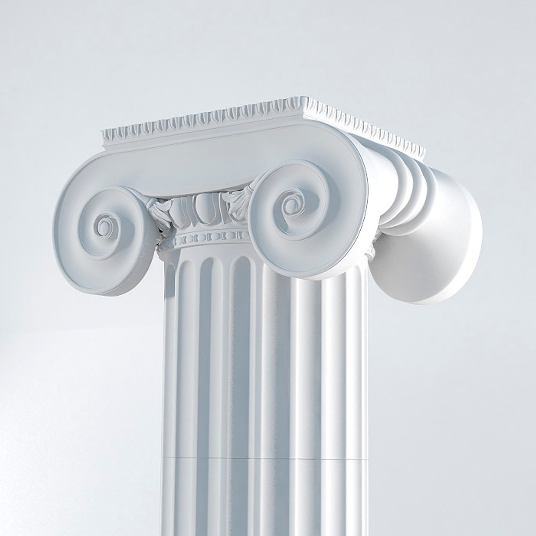 Classic Ionic Column 3d Model