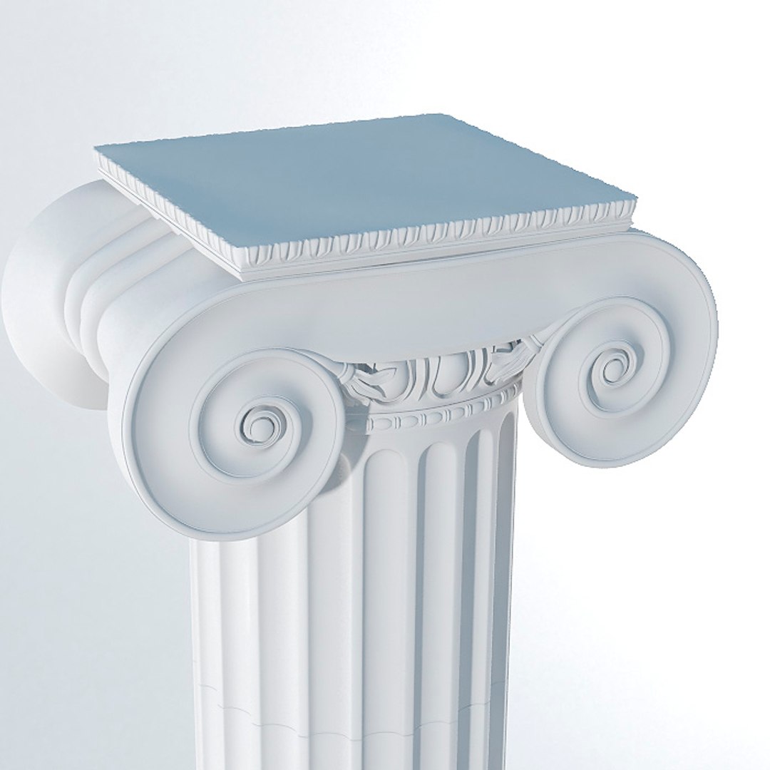 Classic Ionic Column 3d Model