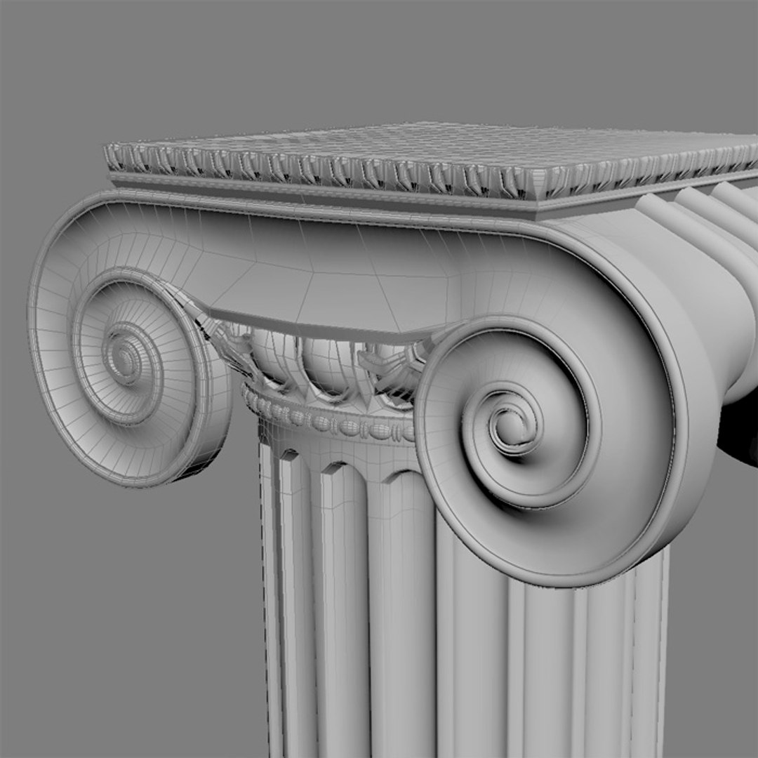 Classic Ionic Column 3d Model