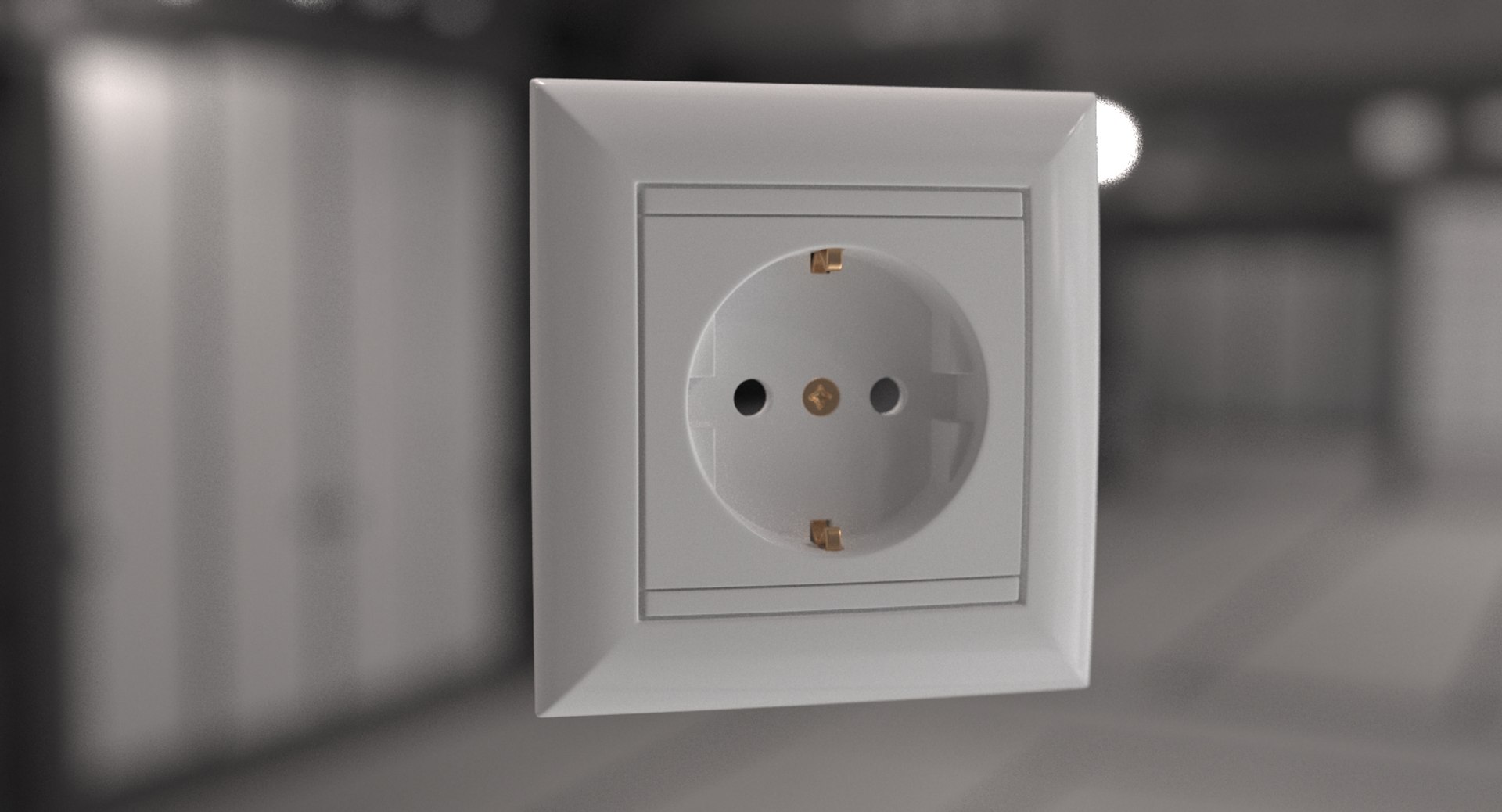 3d model of power socket
