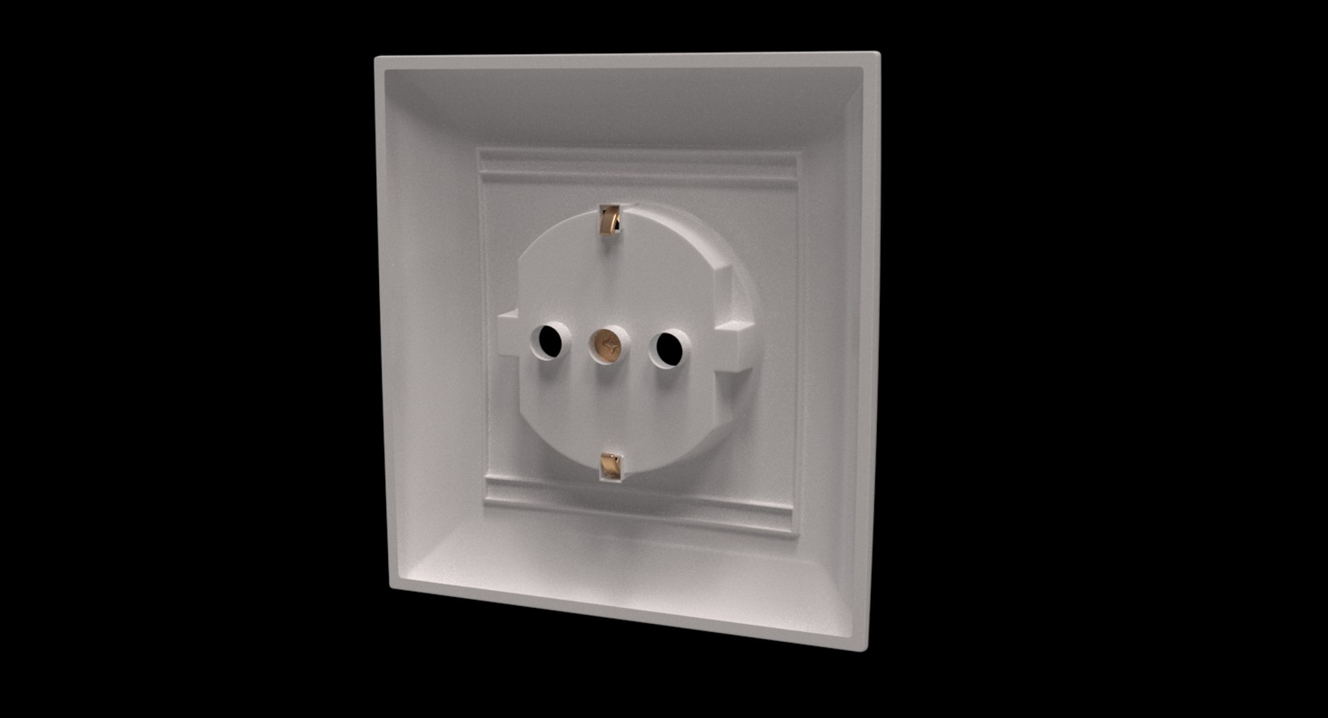 3d model of power socket